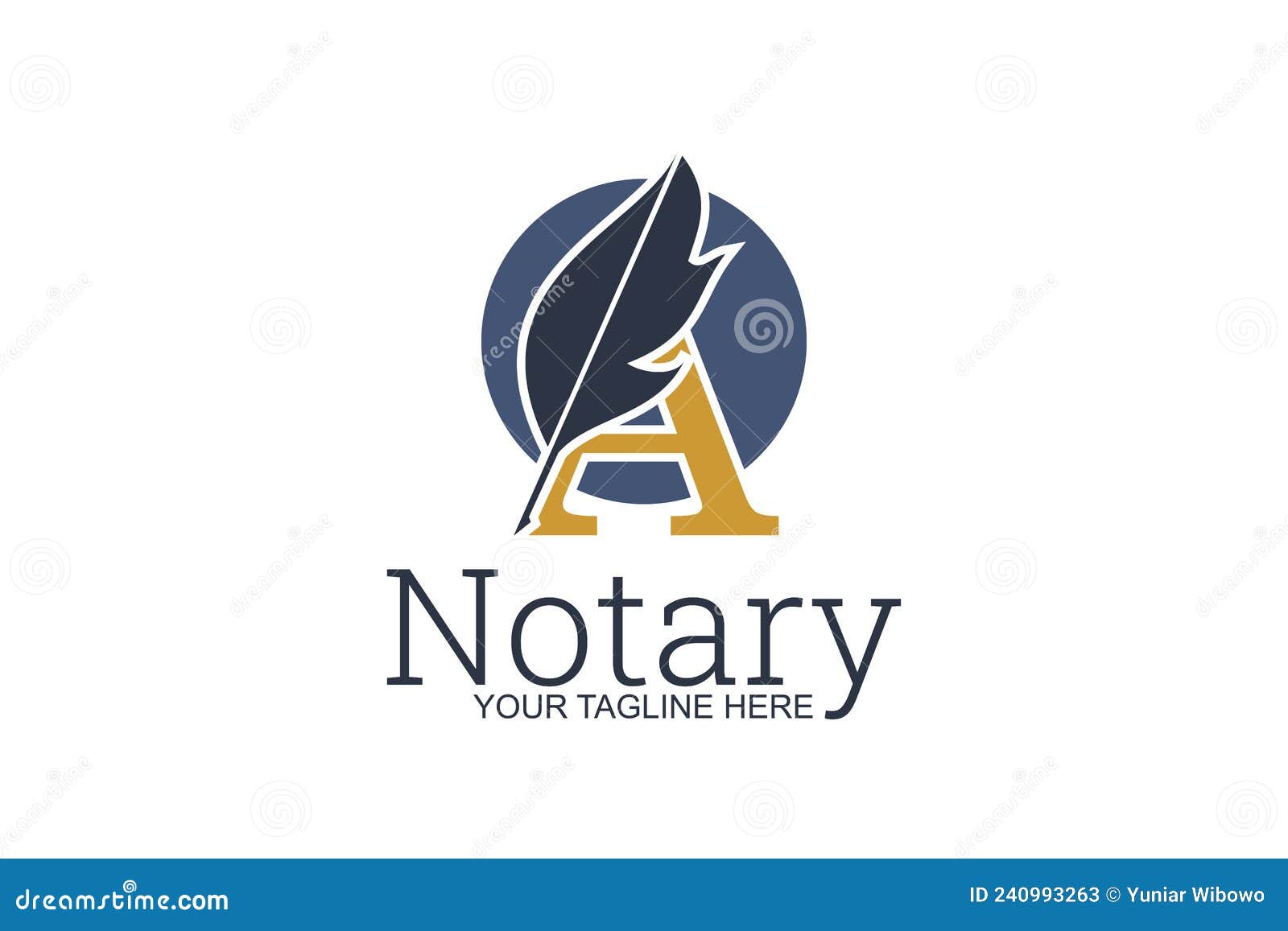 Notary Public Logo Vector Illustration. Stock Vector - Illustration of ...