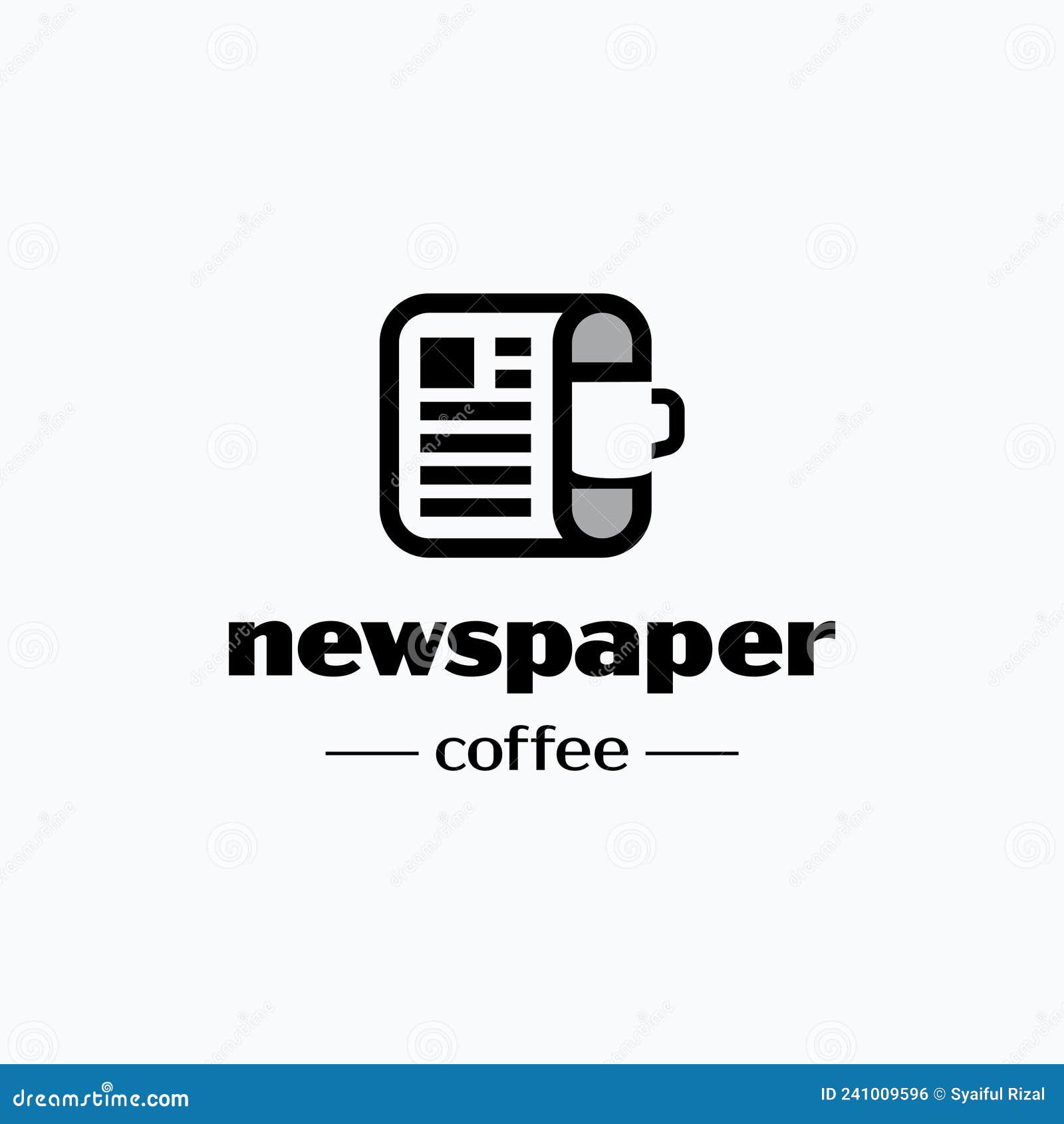 Newspaper Coffee Logo Design Stock Vector - Illustration of bracing ...