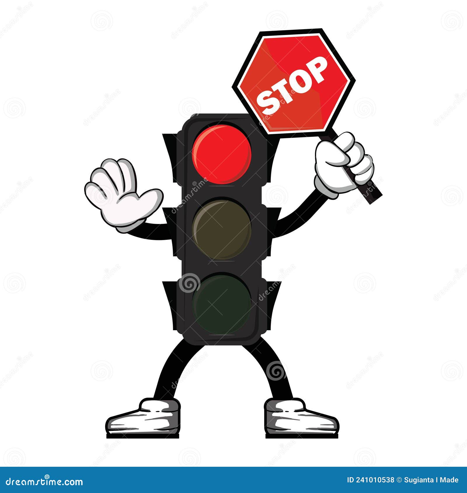 Stop traffic sign cartoon stock vector. Illustration of carton - 241010538