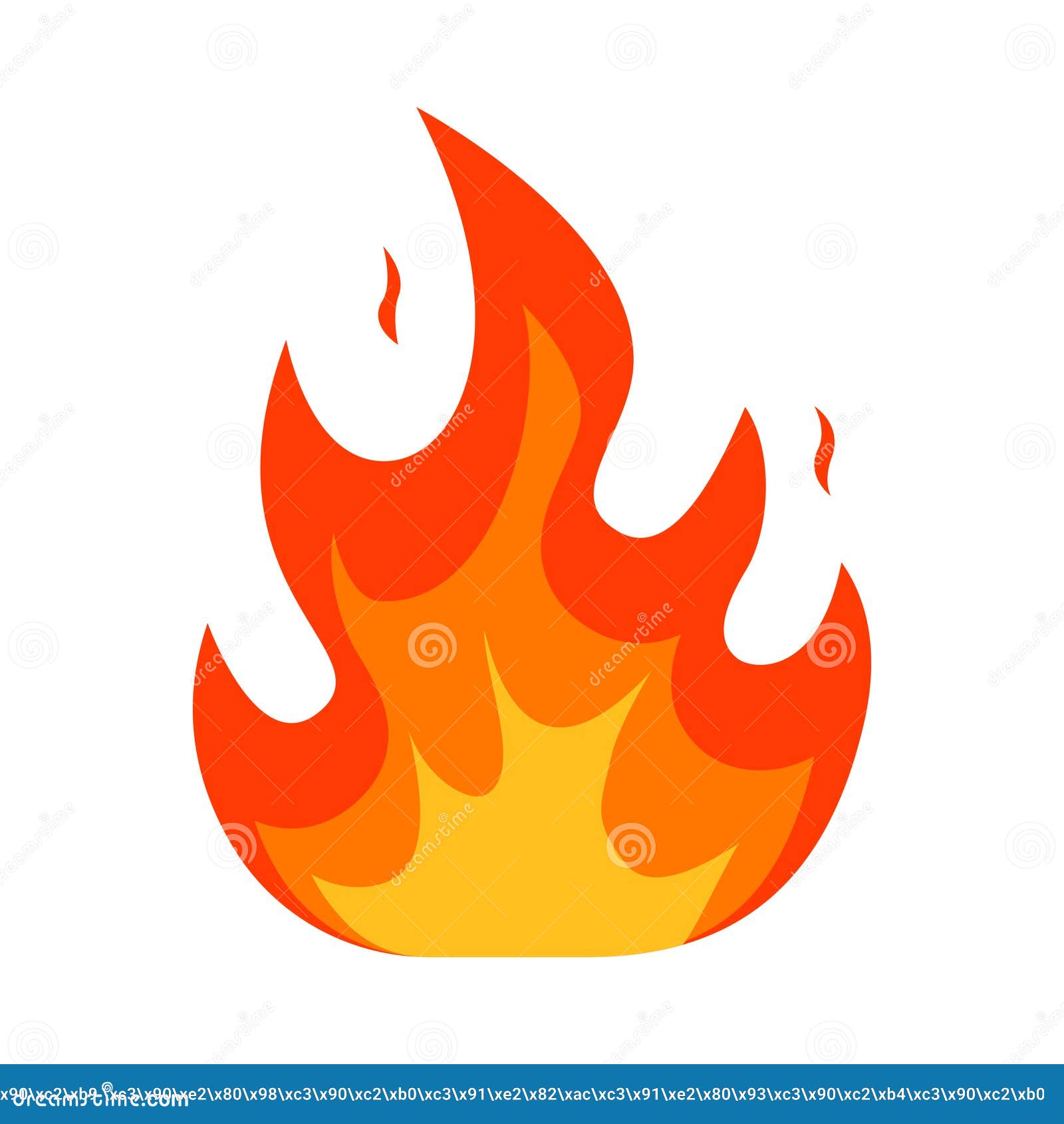 Fire Flame Icon. Bonfire Color Symbol Stock Illustration - Illustration ...