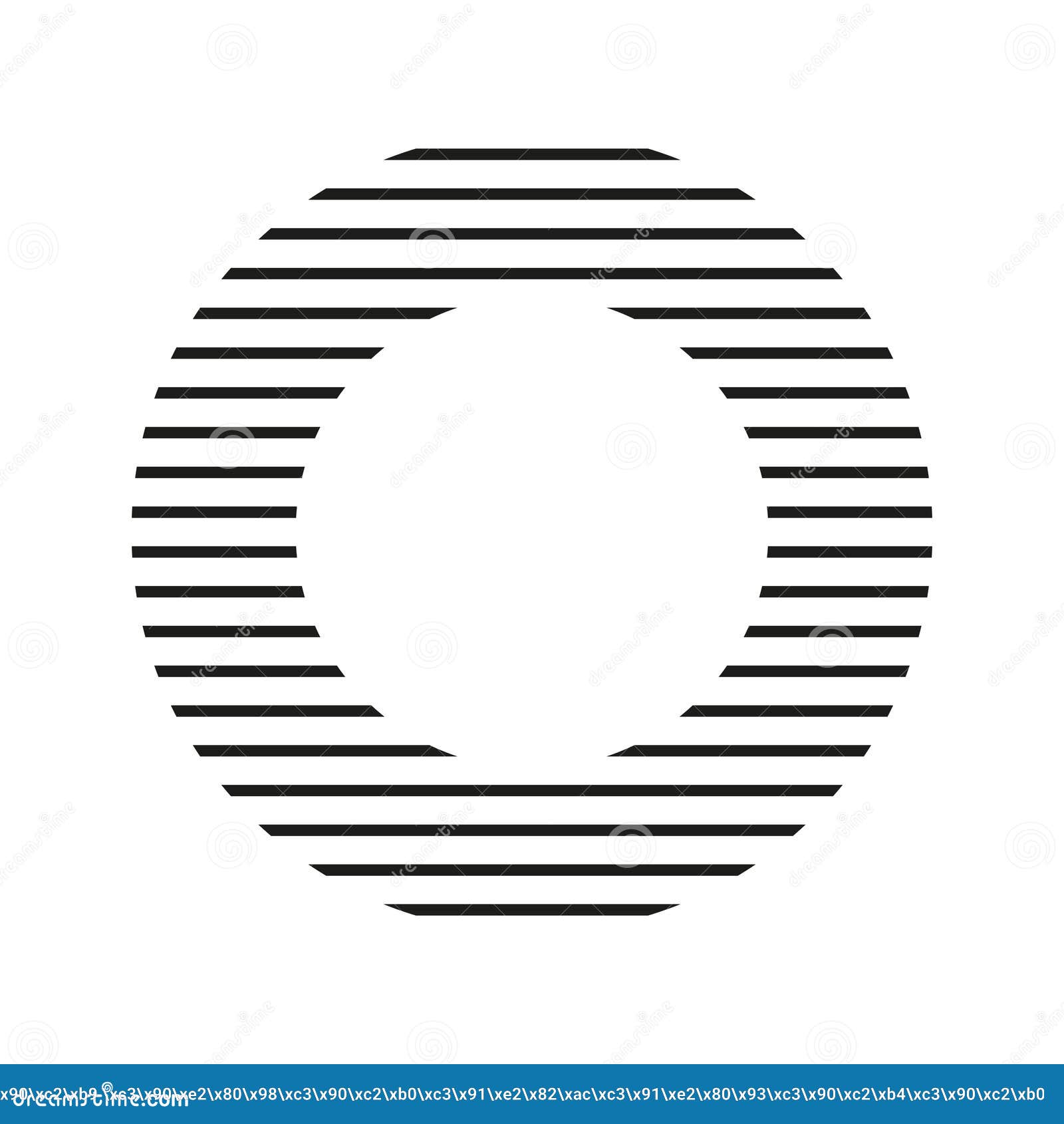 Abstract Linear Circle Element. Stock Illustration - Illustration of ...