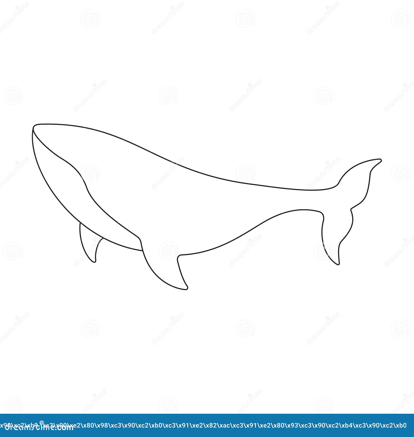 Whale line drawing art. stock illustration. Illustration of icon ...