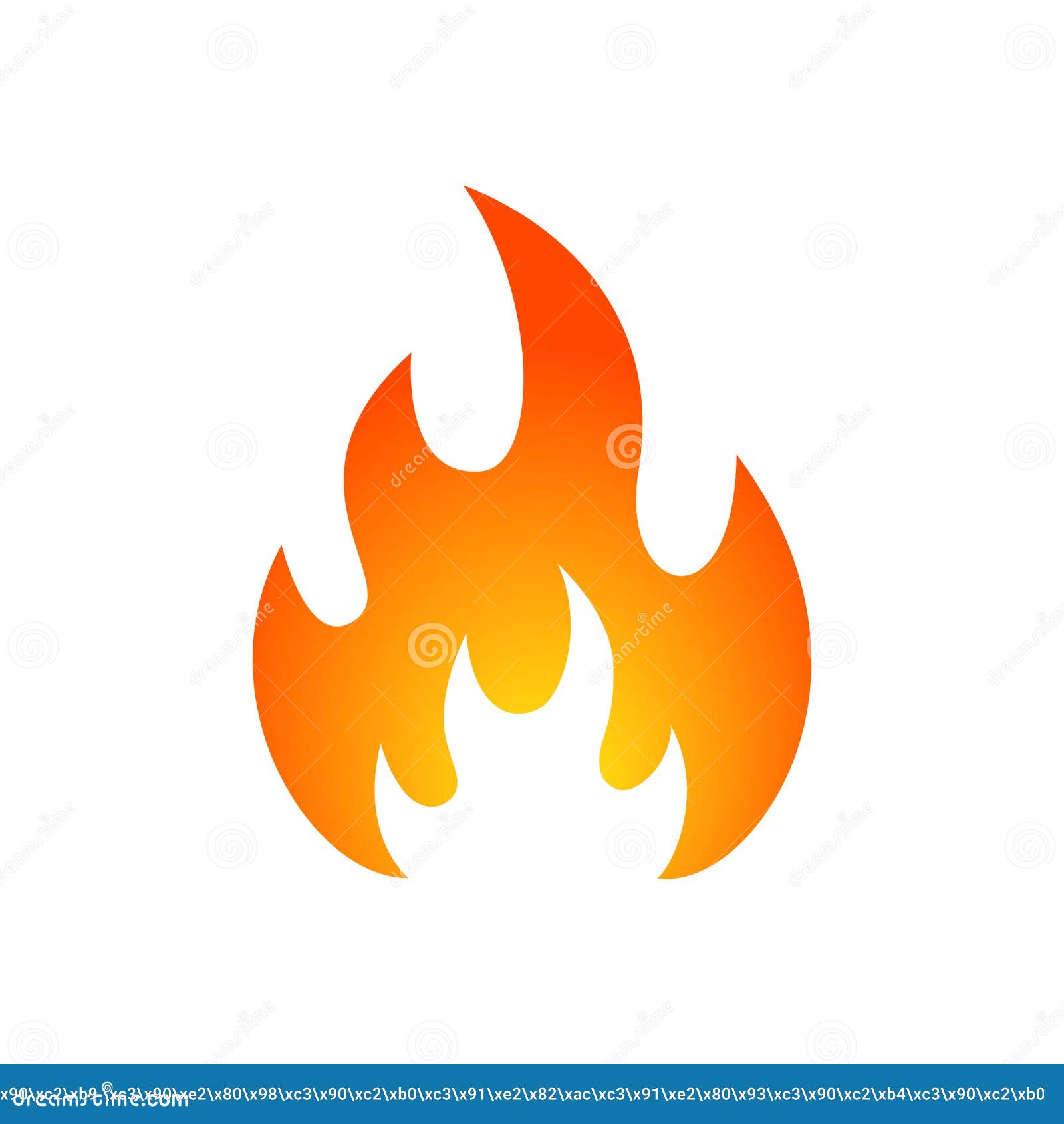 Fire Flame Icon. Gradient Bonfire Symbol. Warning Sign Stock ...
