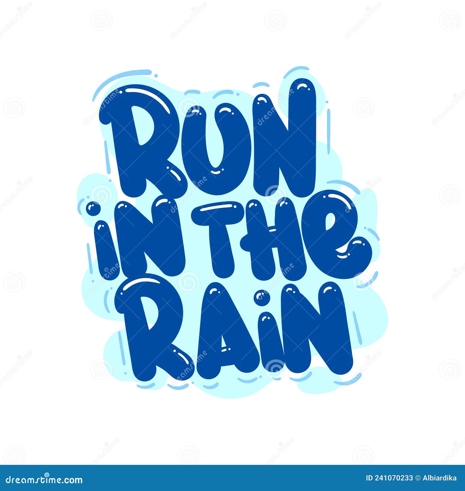Run in the Rain Quote Text Typography Design Graphic Vector Illustration Stock Vector ...