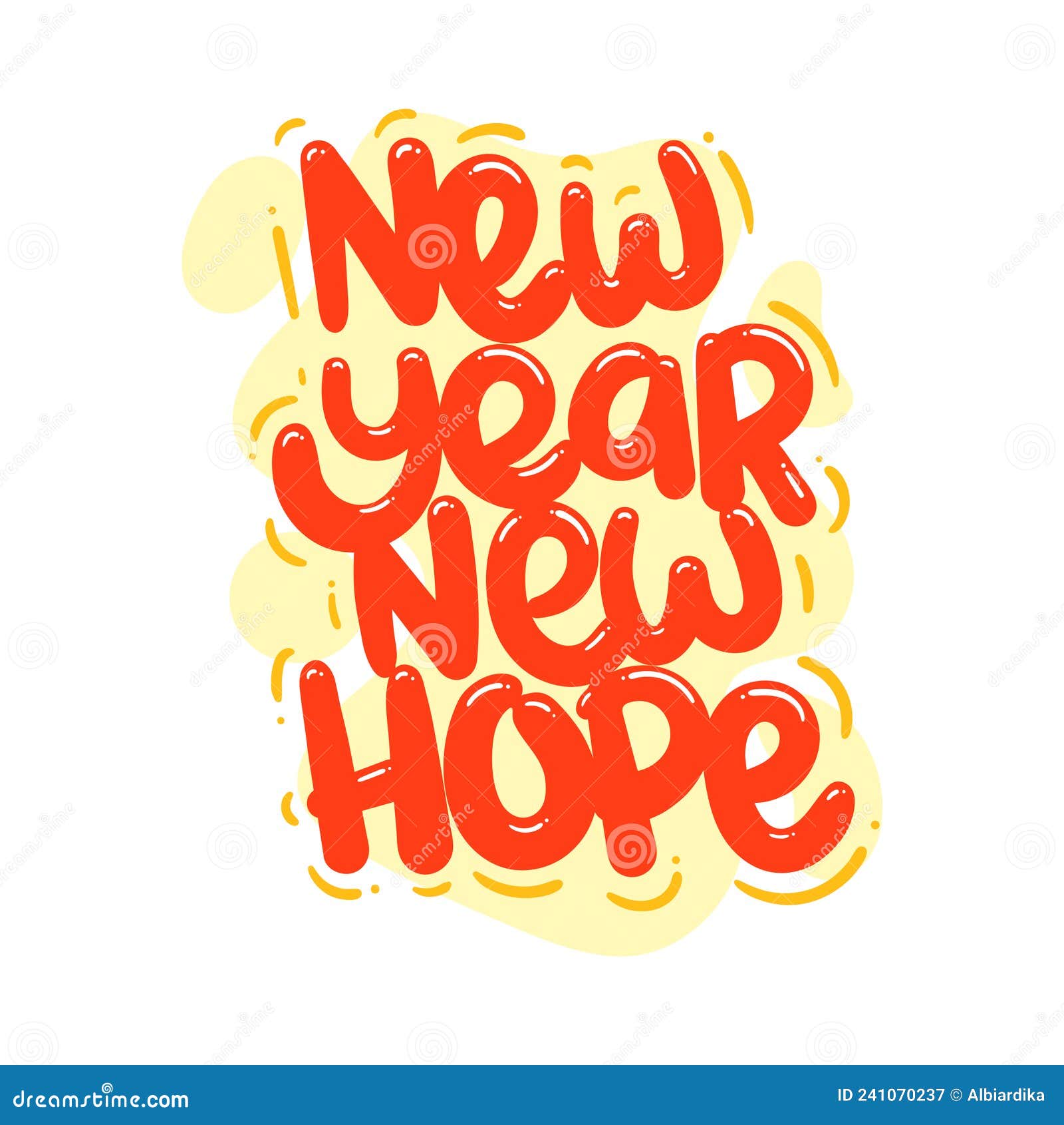 New Year Hope Quote Text Typography Design Graphic Vector Illustration ...