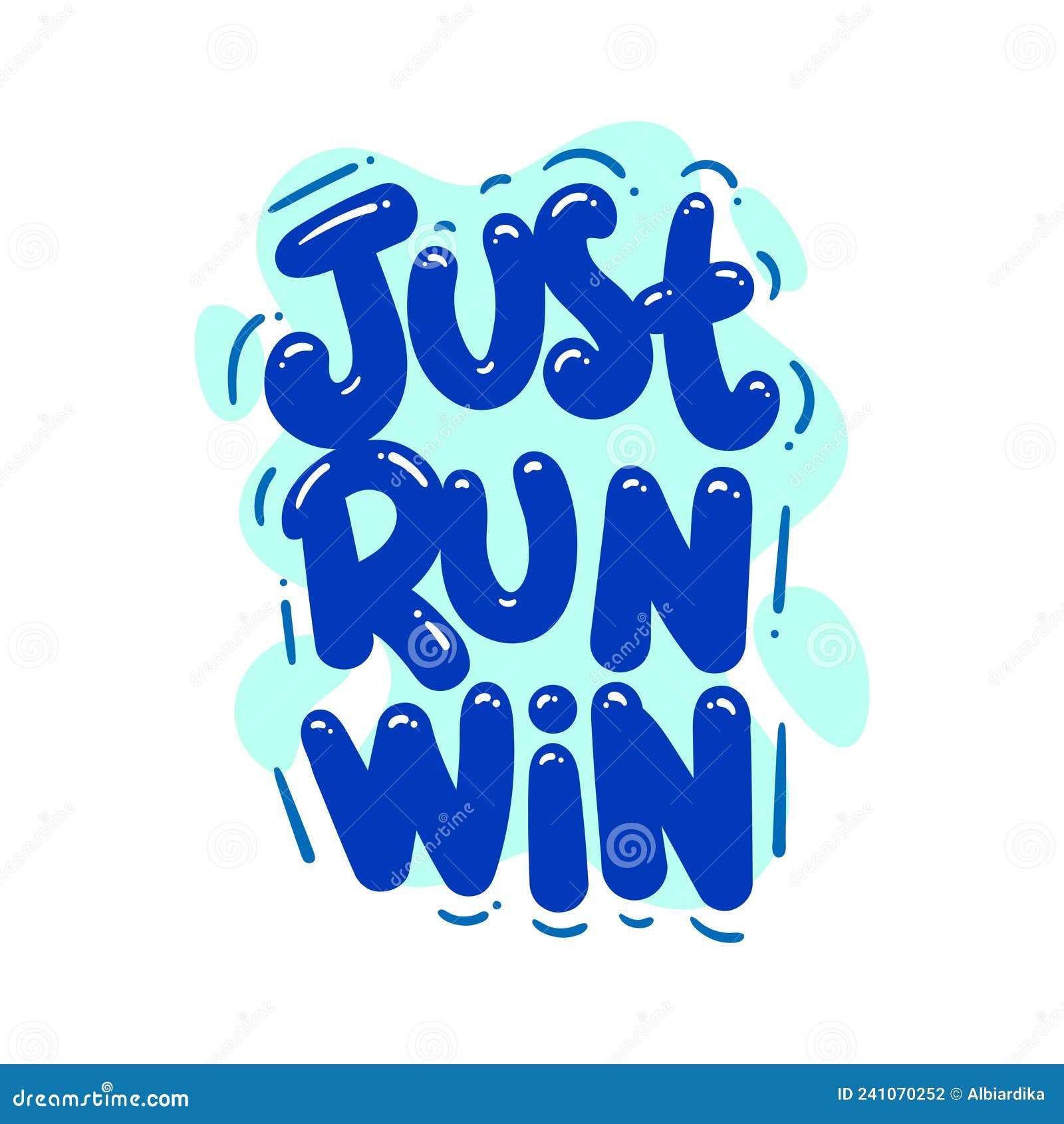 Just Run Win Quote Text Typography Design Graphic Vector Illustration ...