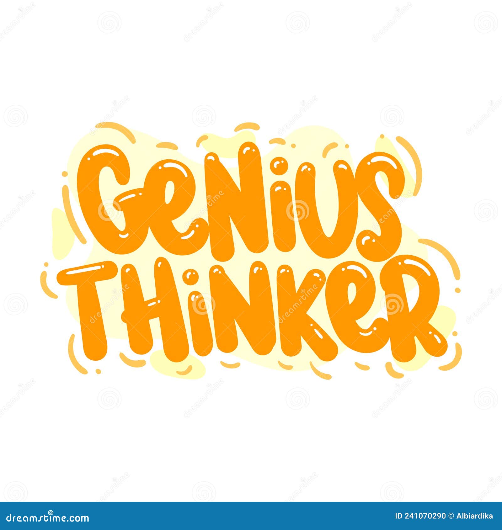 Genius Thinker Quote Text Typography Design Graphic Vector Illustration ...