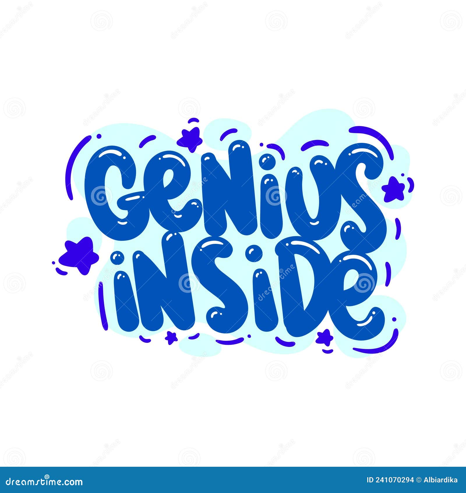 Genius Inside Quote Text Typography Design Graphic Vector Illustration ...