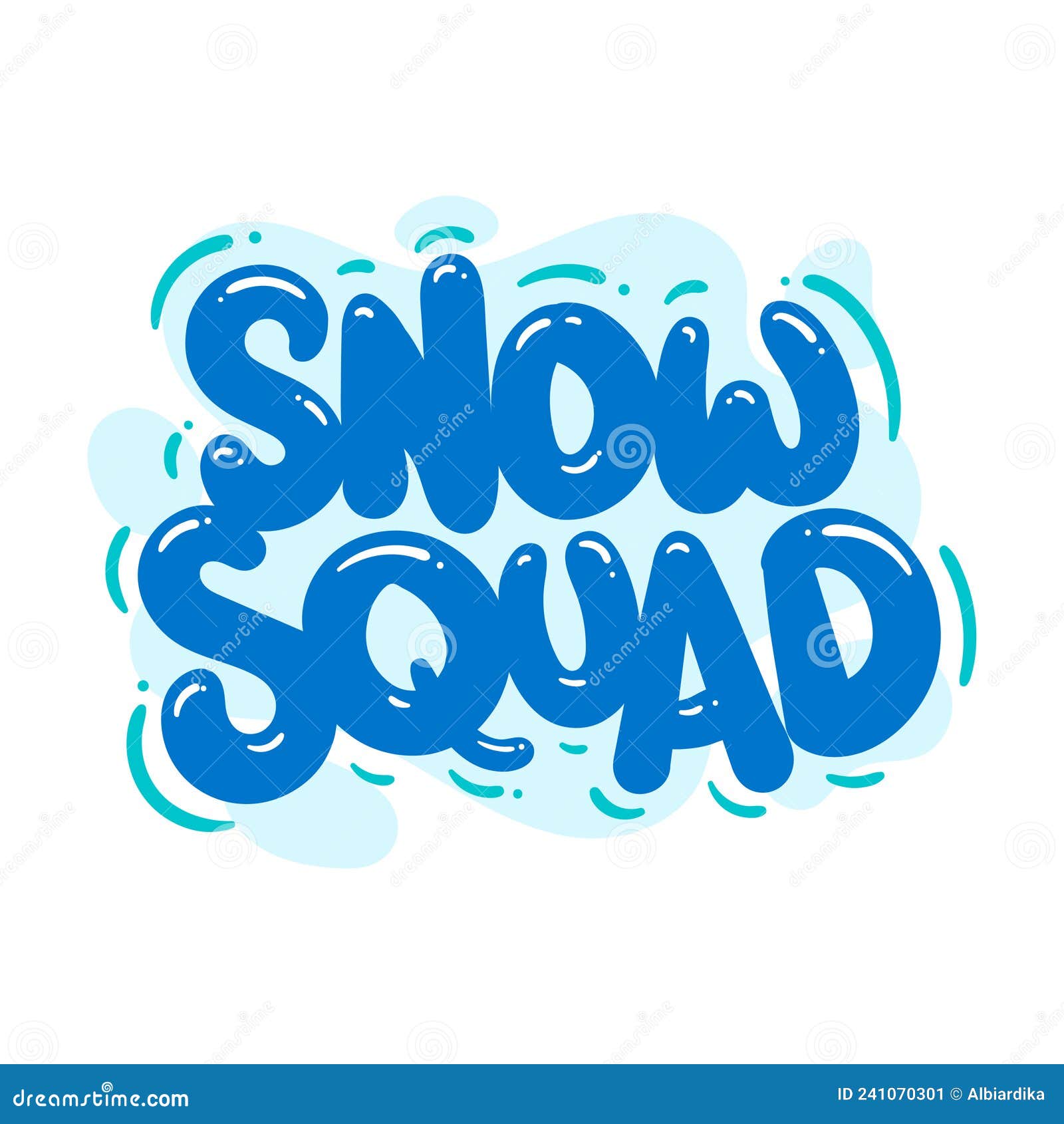 Snow Squad Quote Text Typography Design Graphic Vector Illustration ...