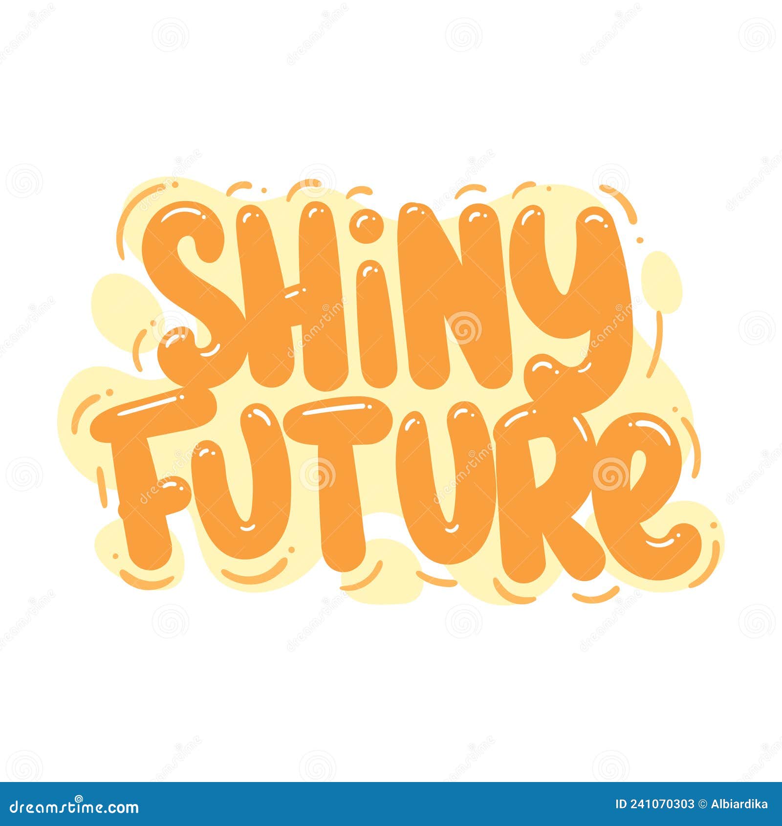 Shiny Future Quote Text Typography Design Graphic Vector Illustration ...
