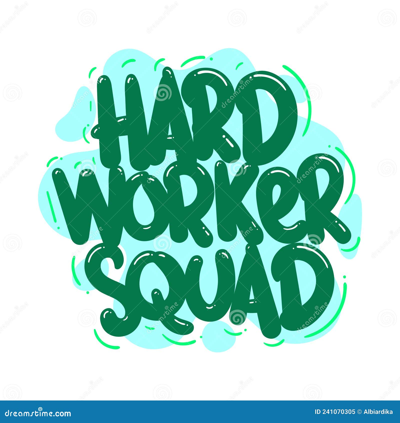 Hard Worker Squad Quote Text Typography Design Graphic Vector ...