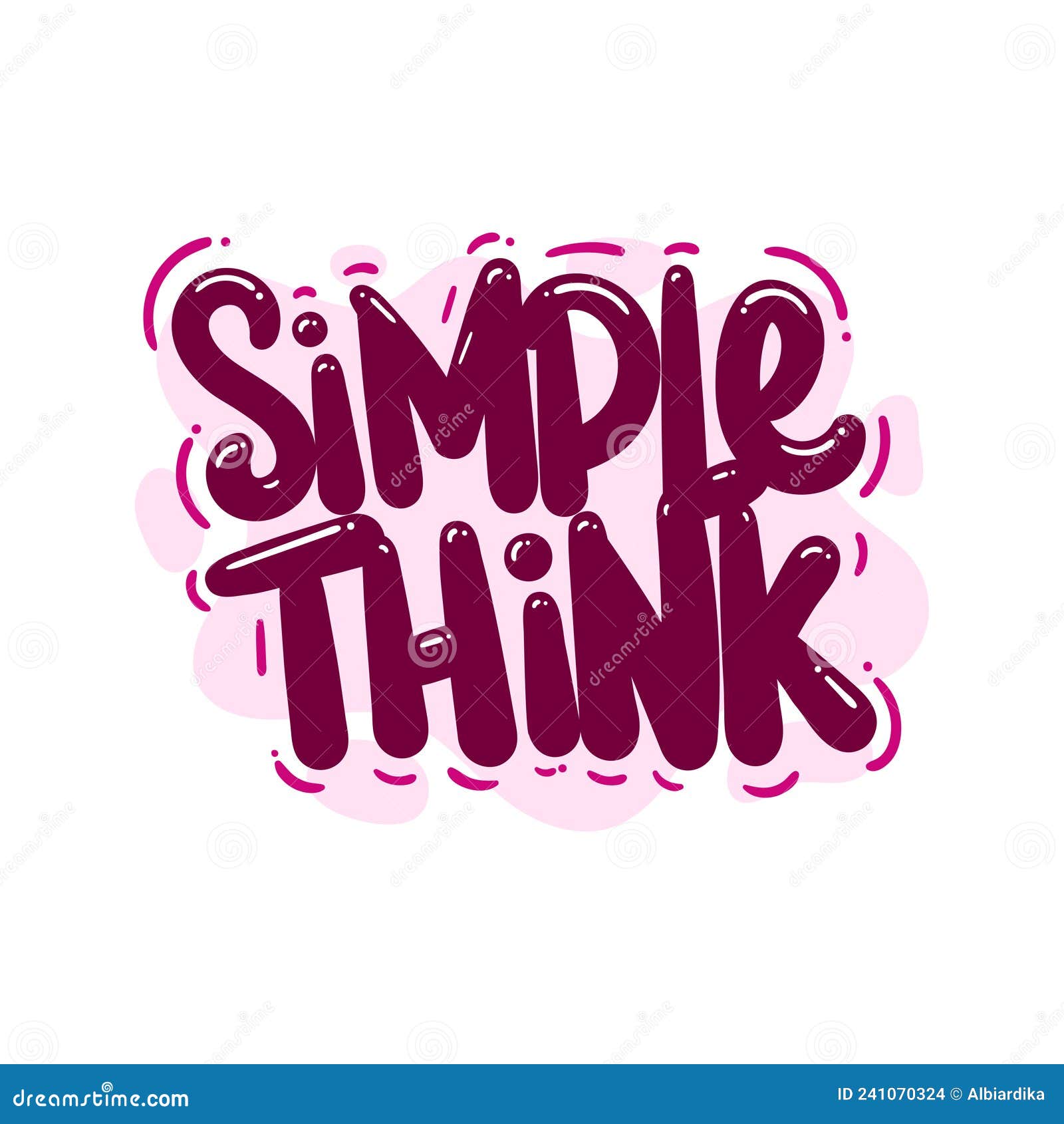 Simple Think Quote Text Typography Design Graphic Vector Illustration ...