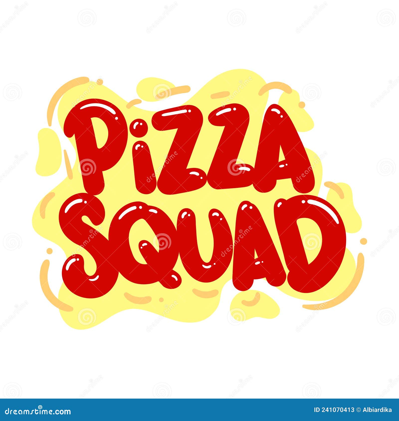Pizza Squad Quote Text Typography Design Graphic Vector Illustration Stock Vector - Illustration ...