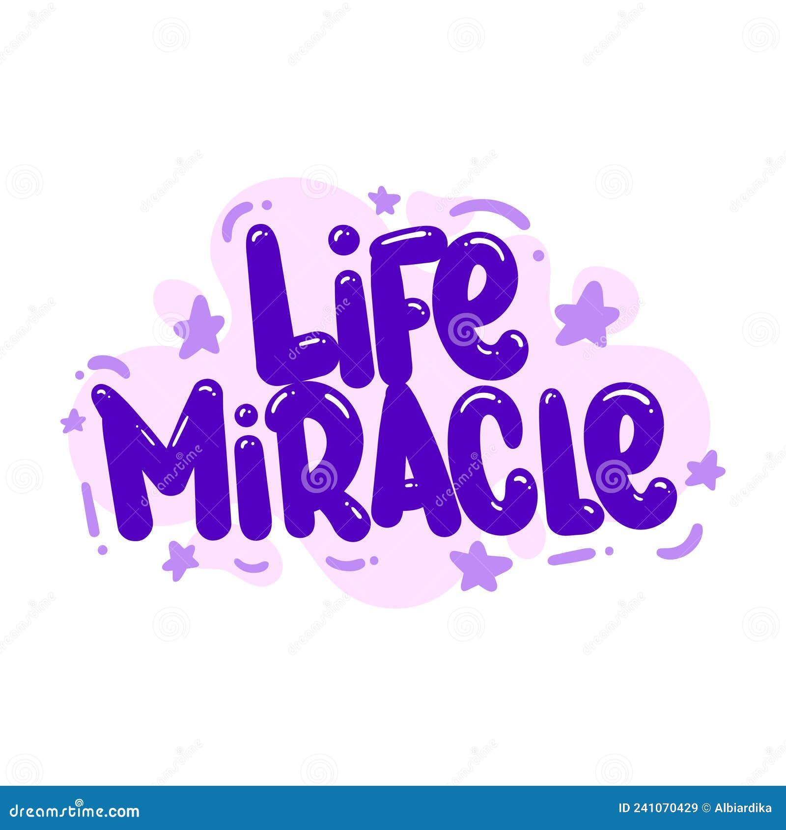 Life Miracle Quote Text Typography Design Graphic Vector Illustration ...