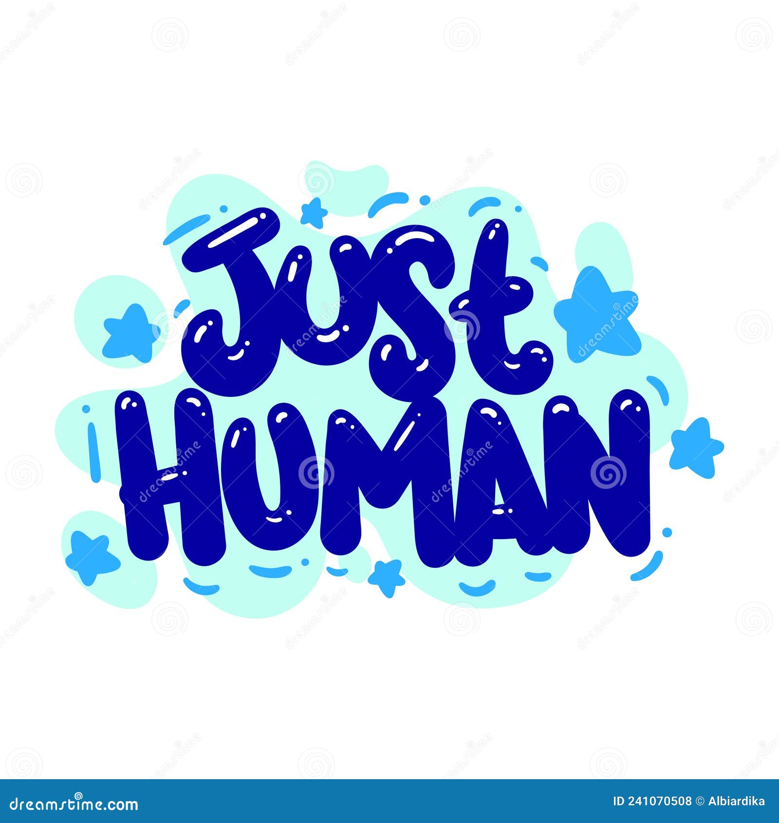 Just Human Quote Text Typography Design Graphic Vector Illustration ...