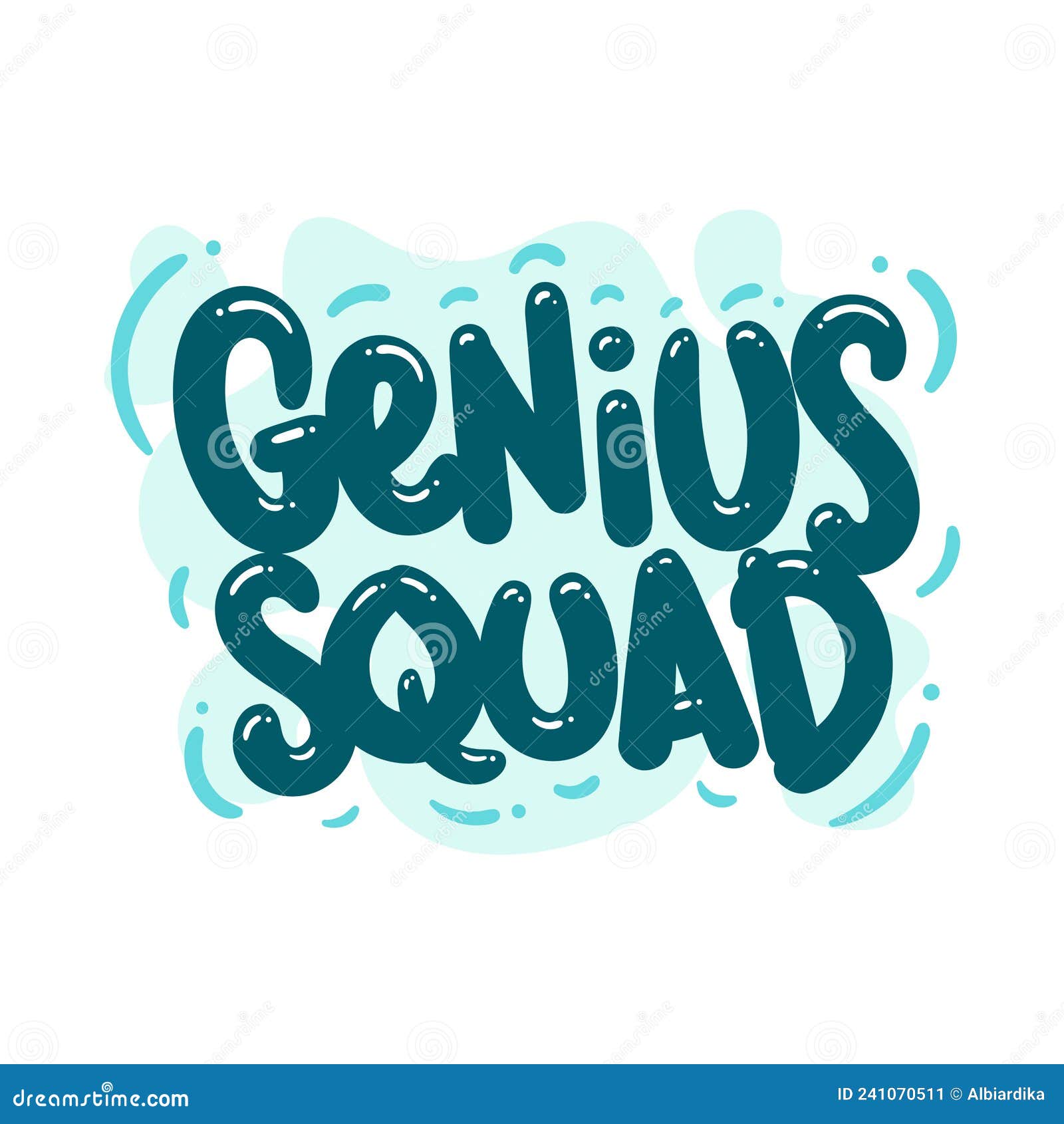 Genius Squad Quote Text Typography Design Graphic Vector Illustration ...