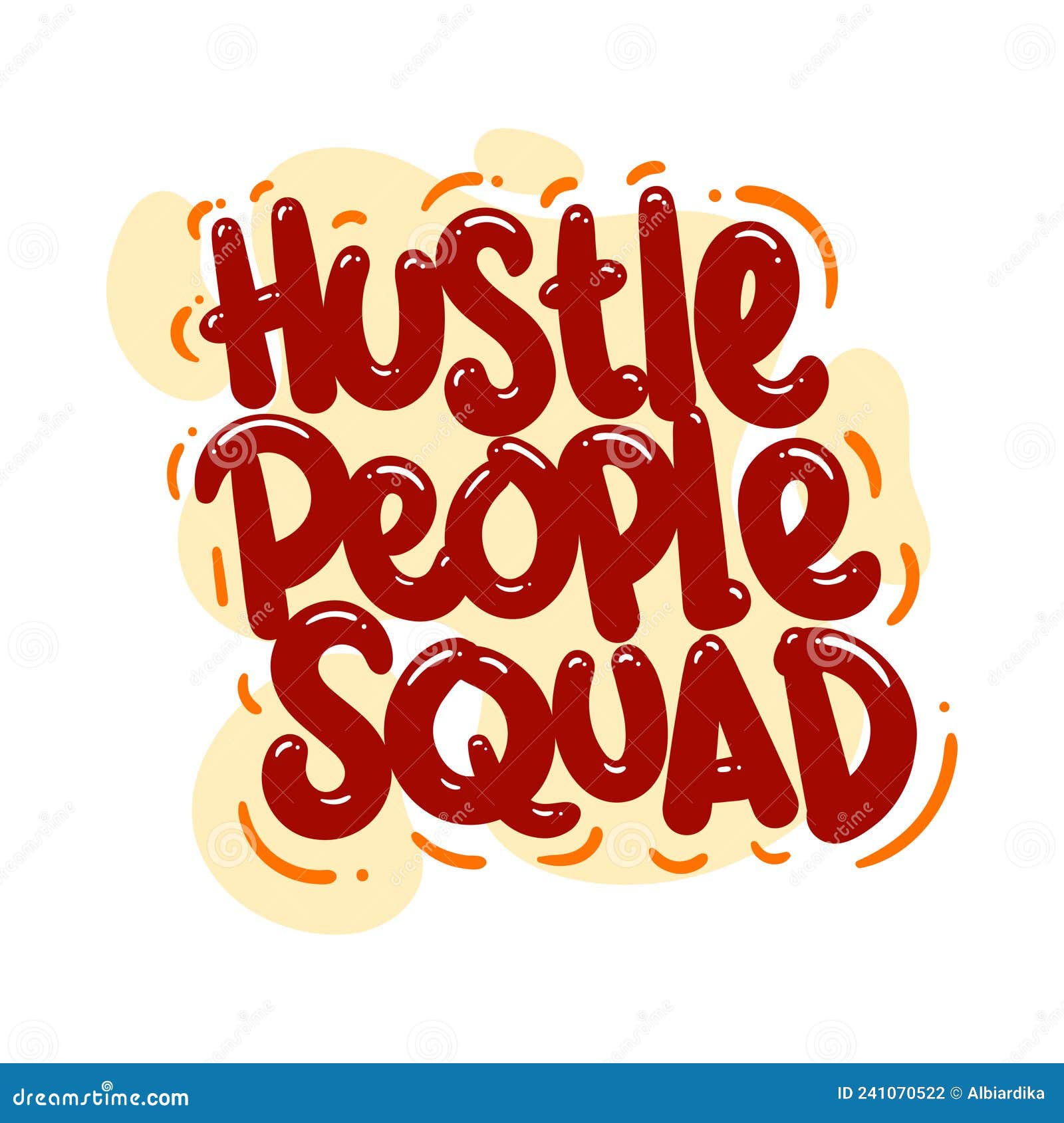 Hustle People Squad Quote Text Typography Design Graphic Vector ...
