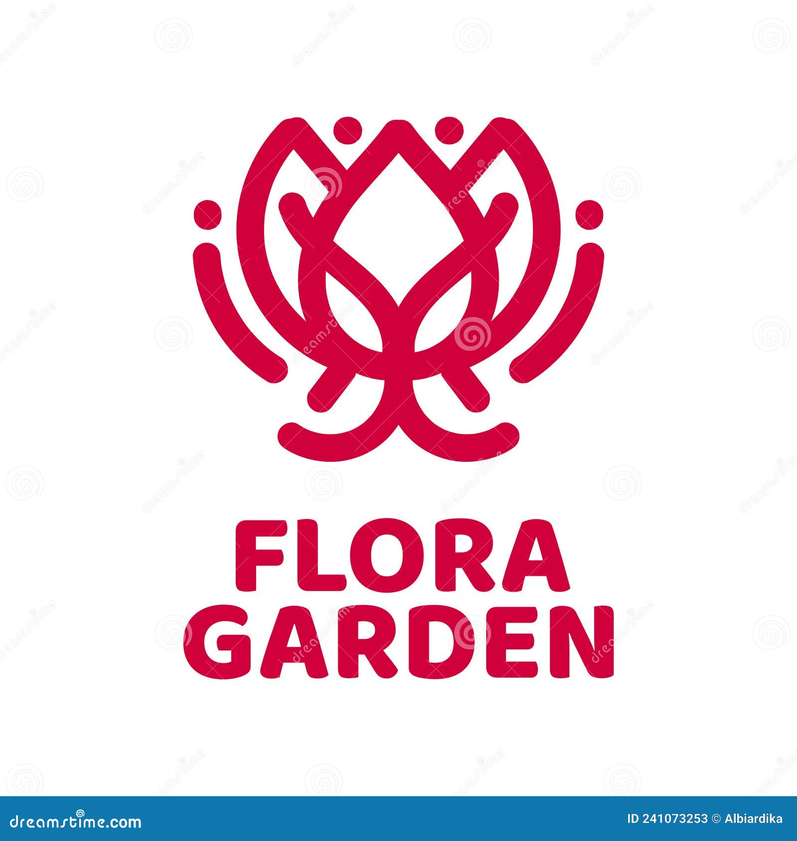 Flora Flower Garden Nature Logo Concept Design Illustration Stock ...