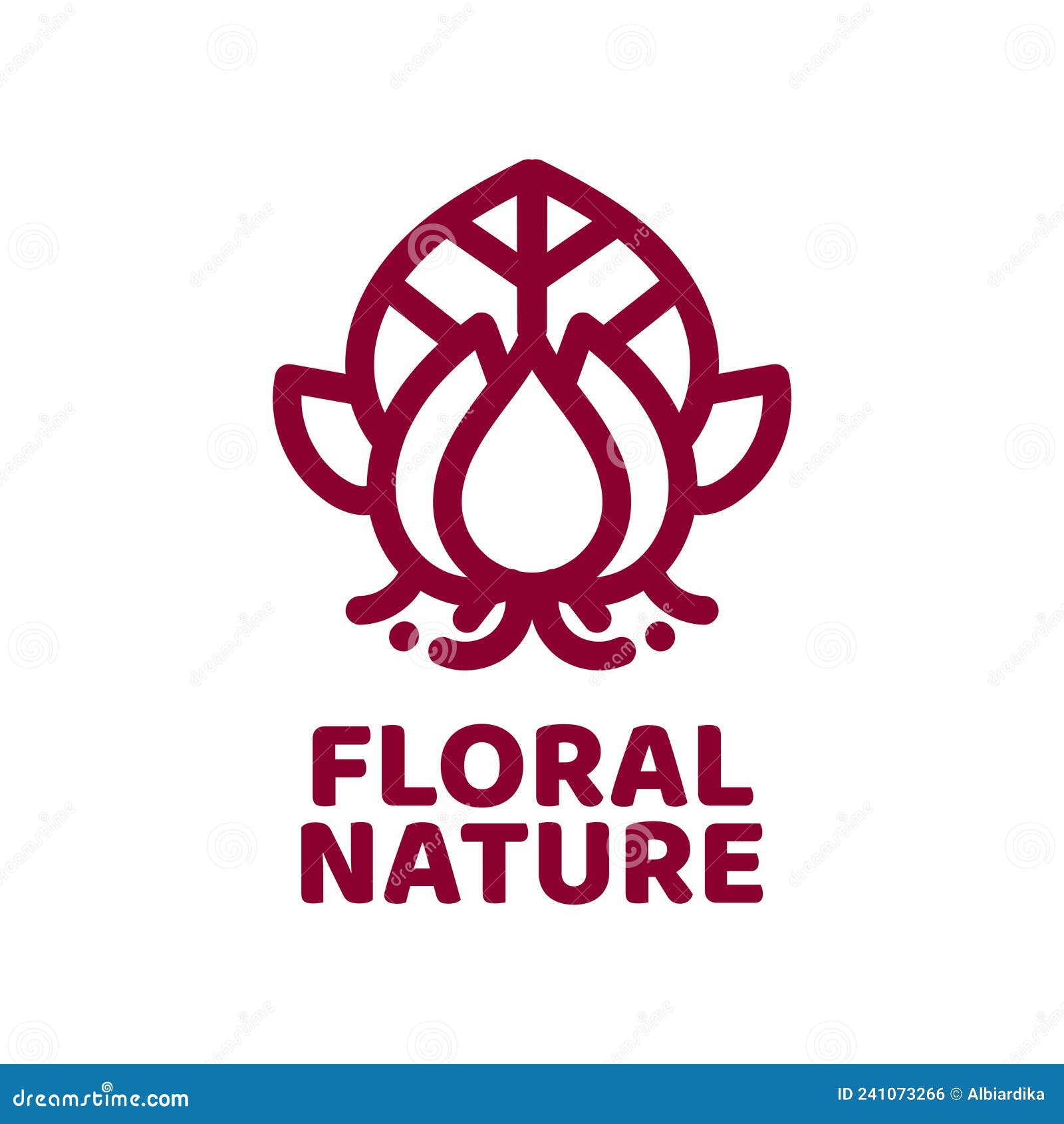 Floral Flower Nature Pink Logo Concept Design Illustration Stock Vector ...