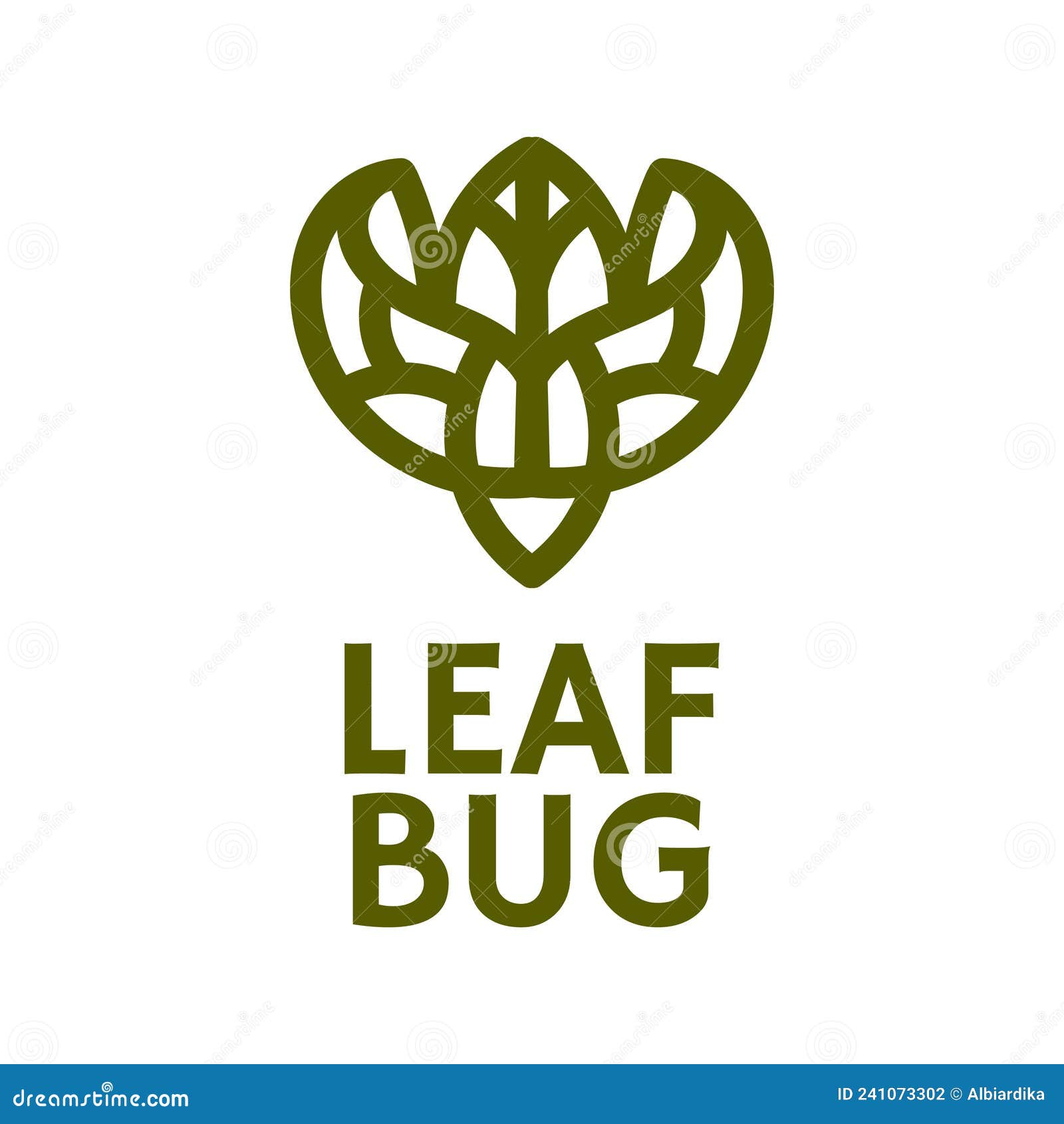 Leaf Bug Plant Green Nature Logo Concept Design Illustration Stock ...