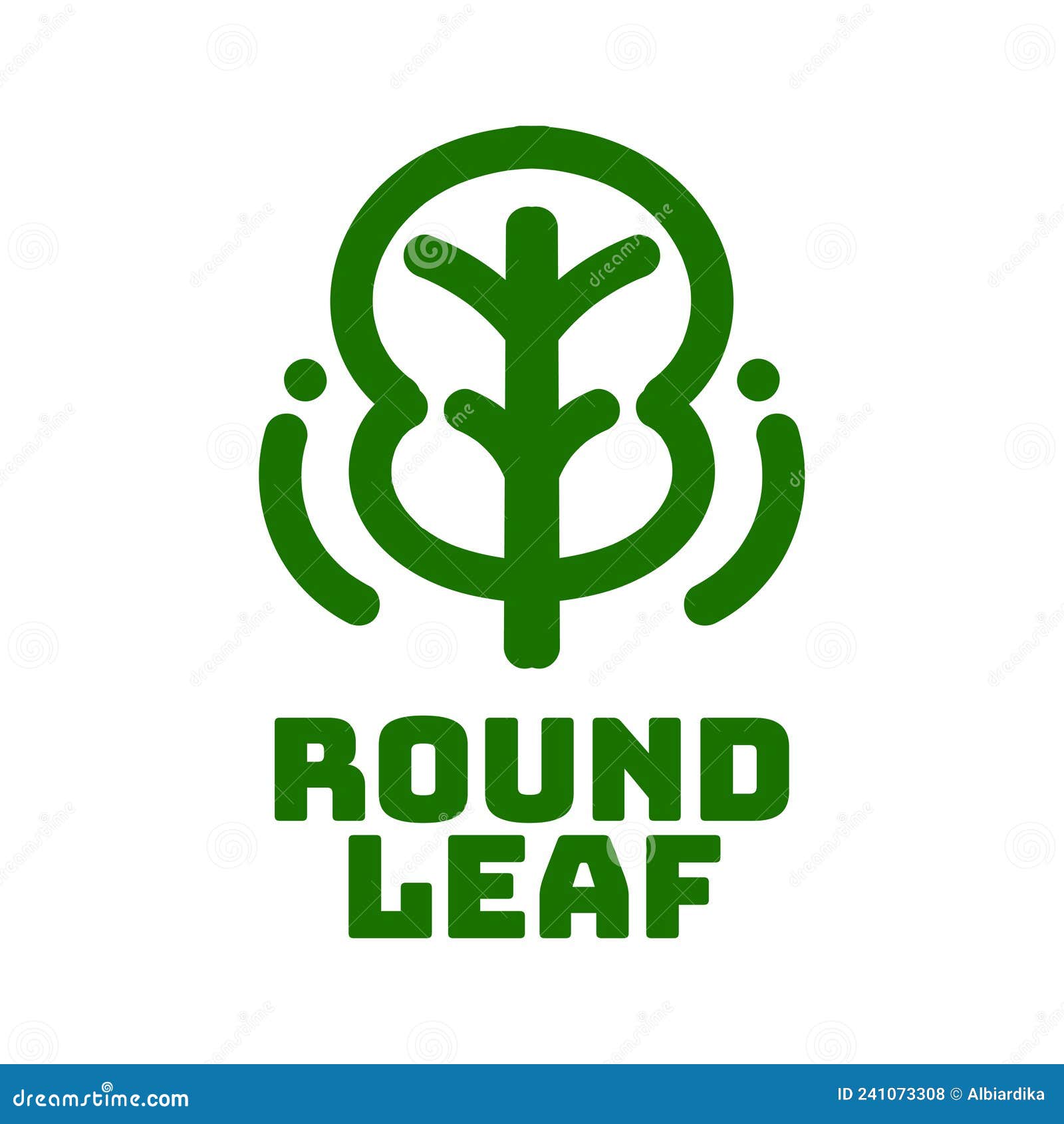 Round Leaf Green Nature Logo Concept Design Illustration Stock Vector - Illustration of round ...
