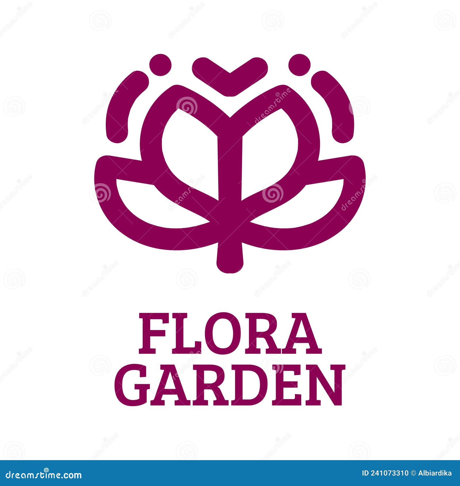 Flora Flower Garden Nature Logo Concept Design Illustration Stock ...