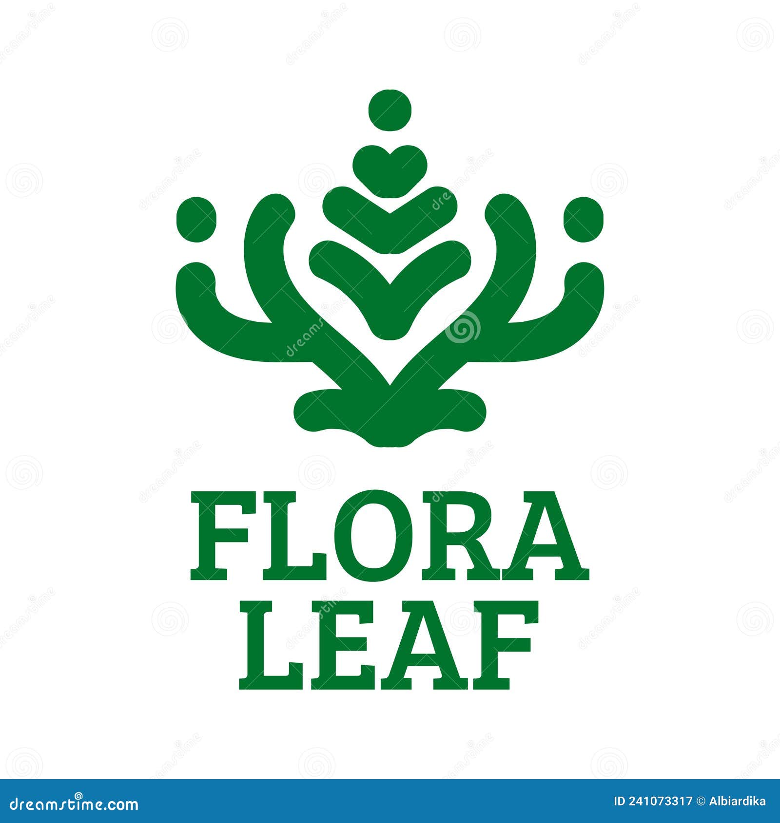 Flora Leaf Flower Green Nature Logo Concept Design Illustration Stock ...