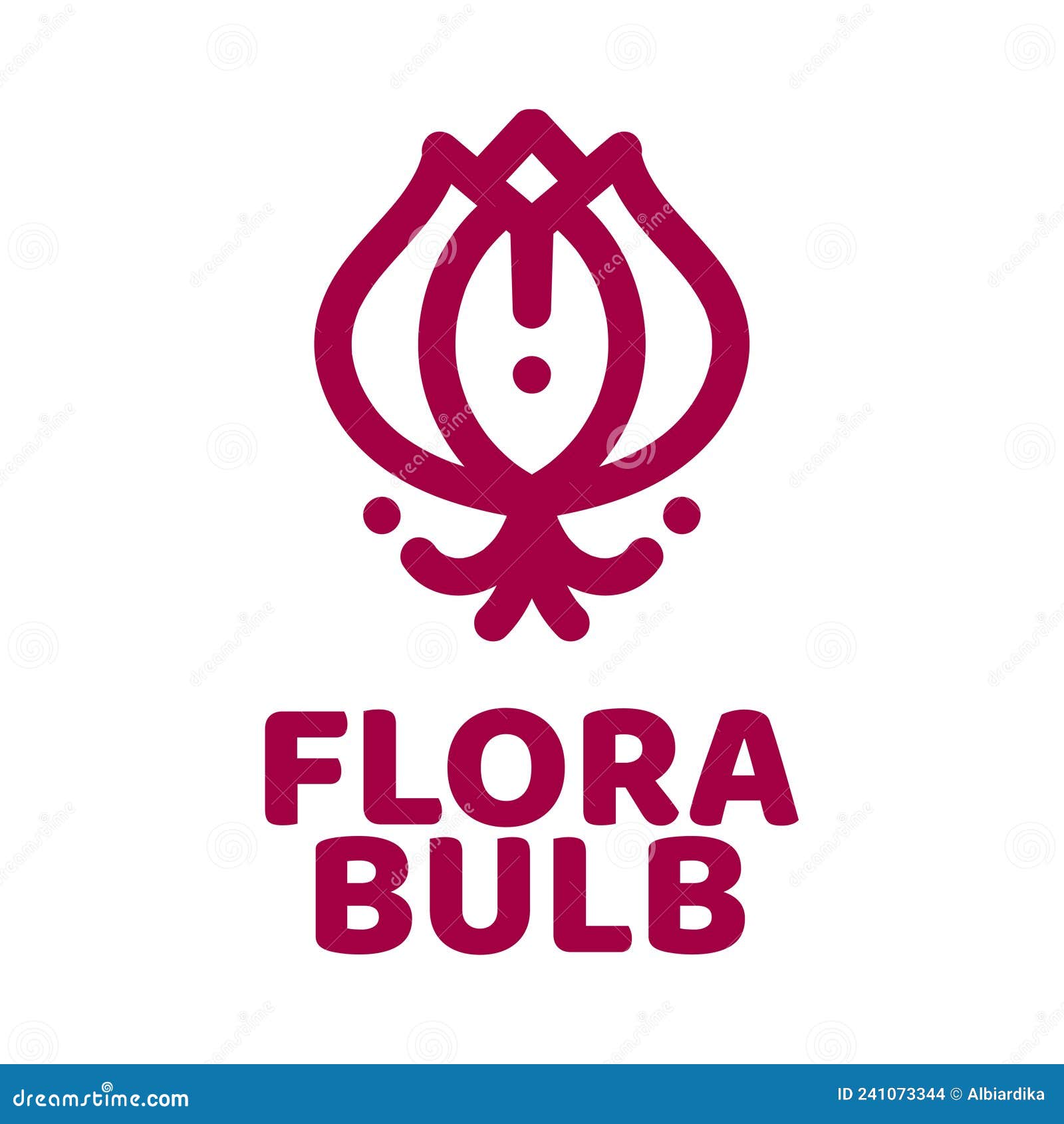 Flora Flower Bulb Plant Nature Logo Concept Design Illustration Stock ...