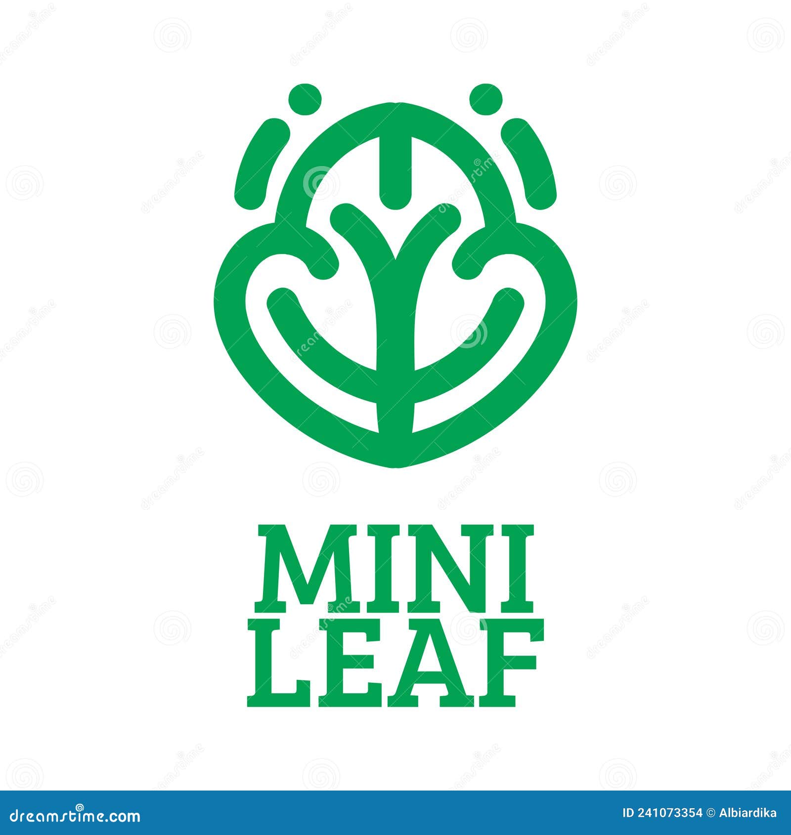 Mini Leaf Green Nature Logo Concept Design Illustration Stock Vector ...