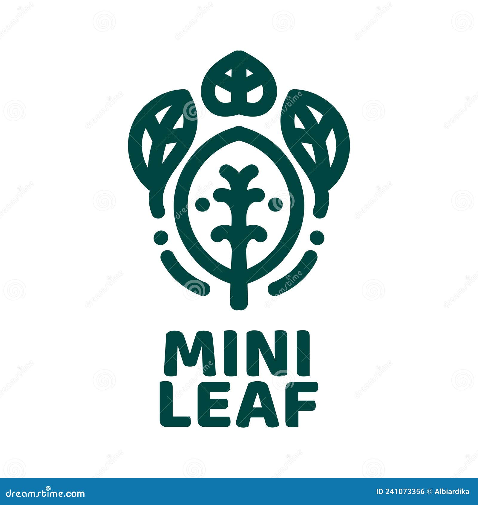 Mini Leaf Green Nature Logo Concept Design Illustration Stock Vector ...