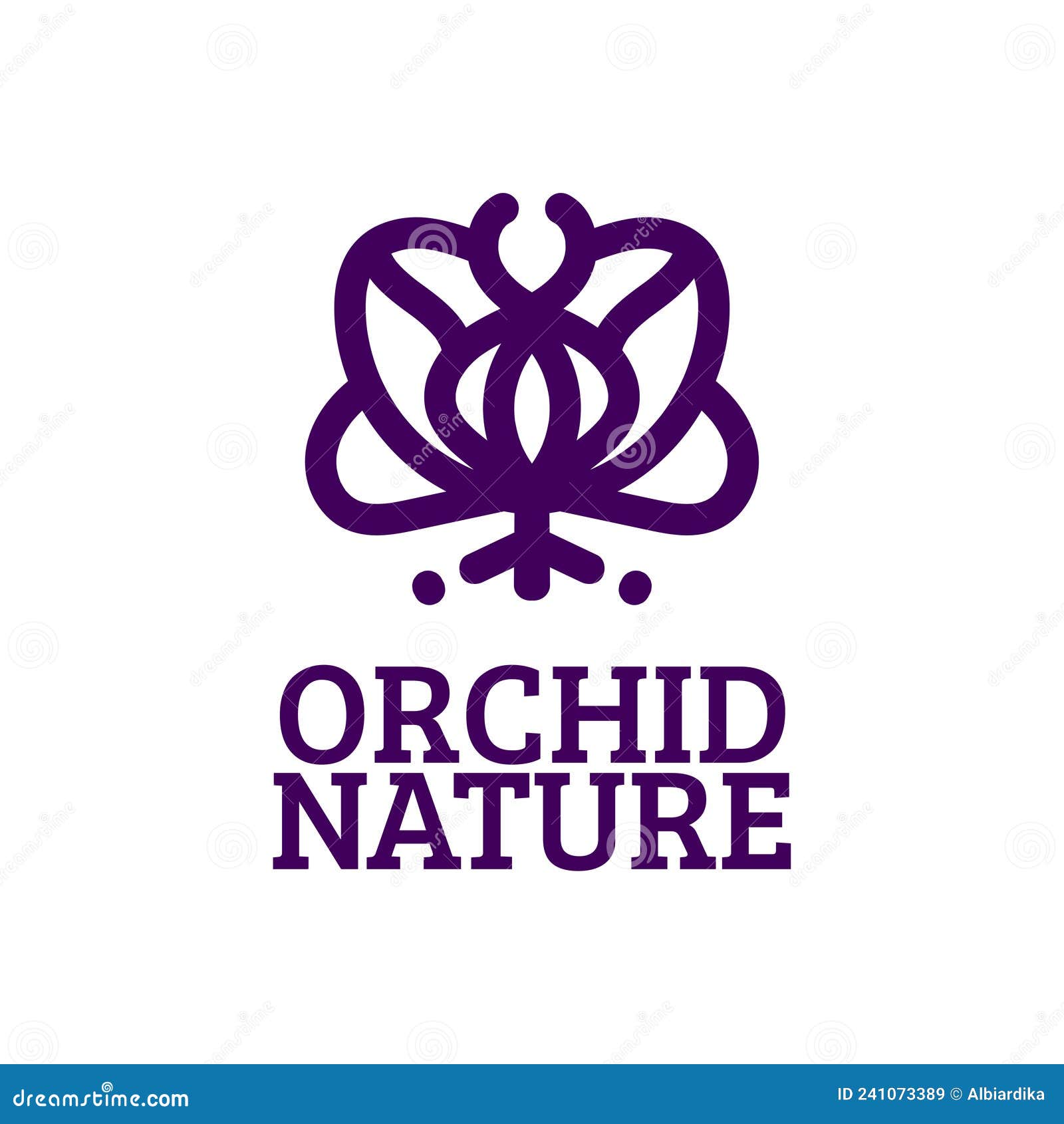 Orchid Nature Logo Concept Design Illustration Stock Vector ...