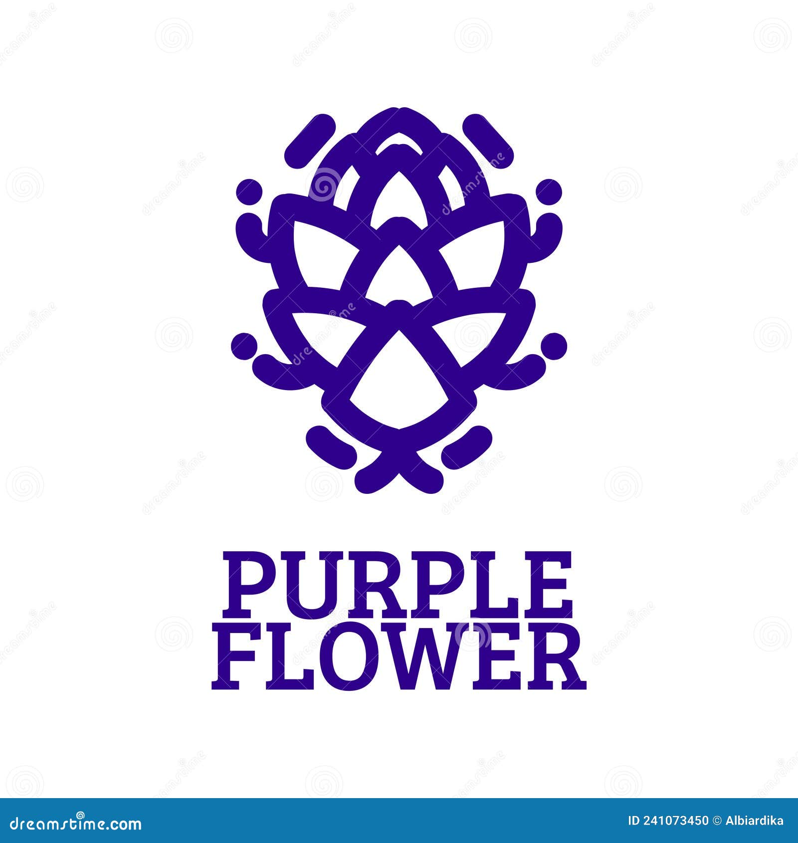Purple Flower Nature Logo Concept Design Illustration Stock Vector ...