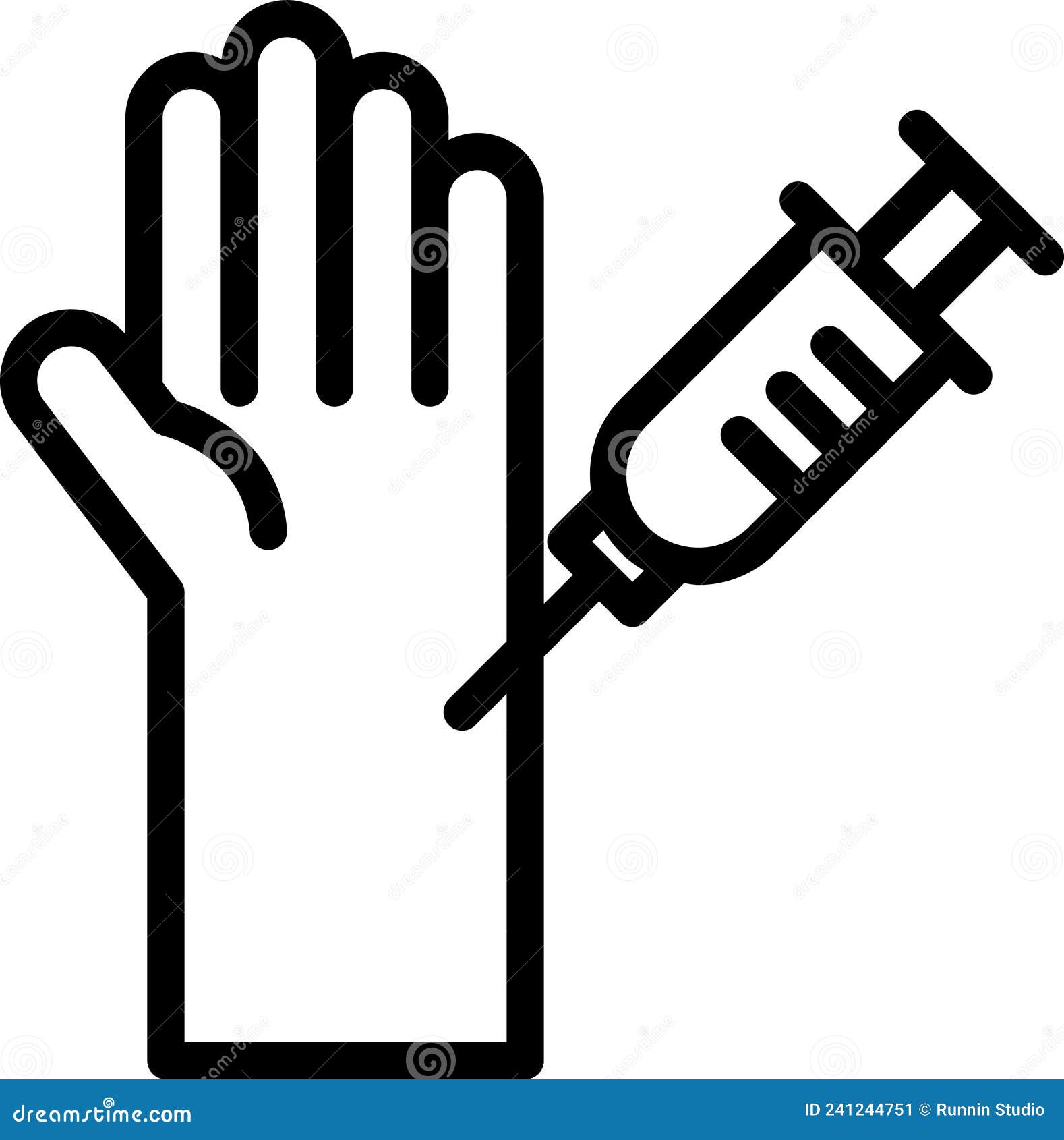 Vaccine Icon stock vector. Illustration of concept, thin - 241244751