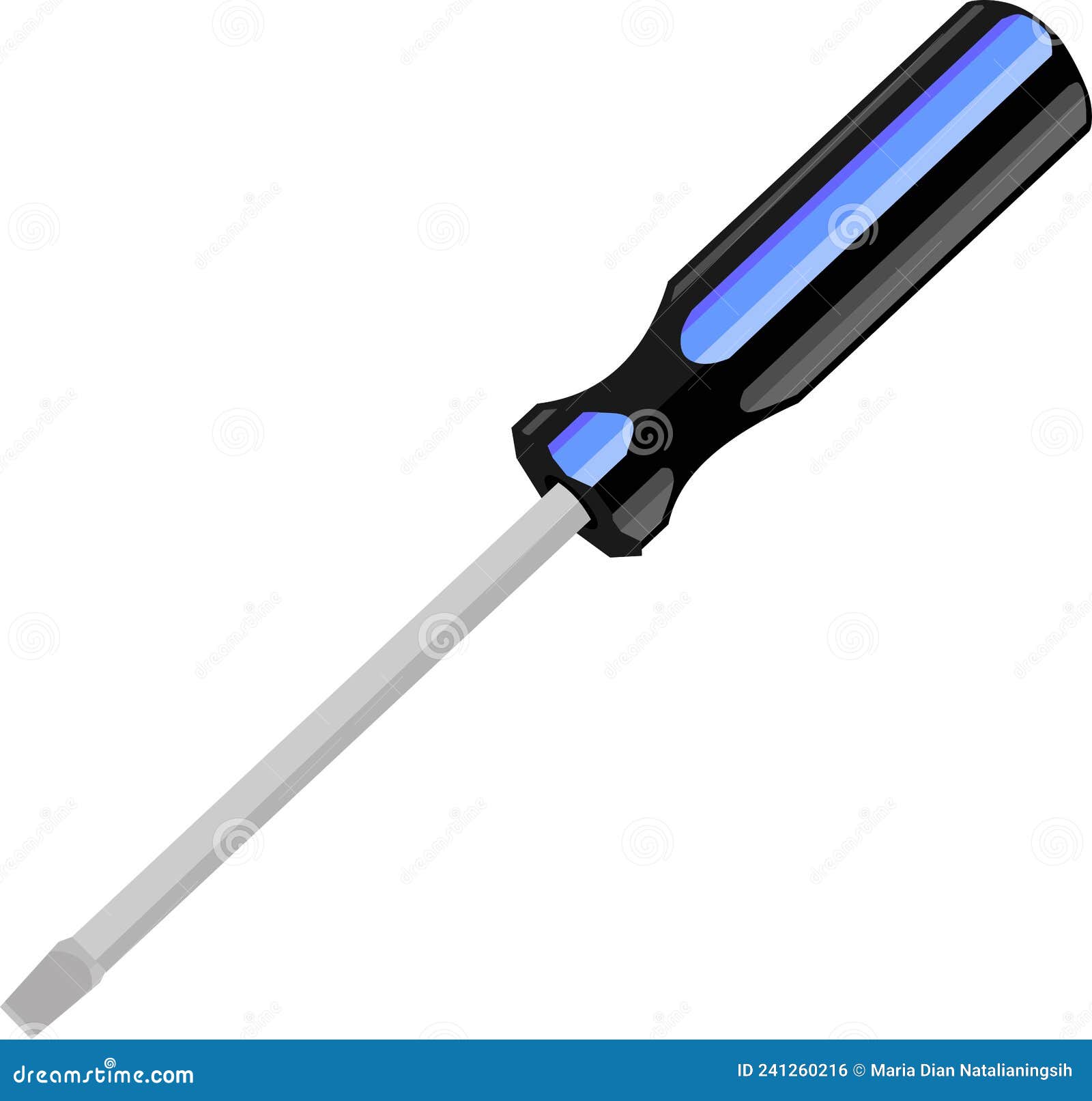 Blue Screwdriver Tool Equipment Vector Illustration Stock Vector ...