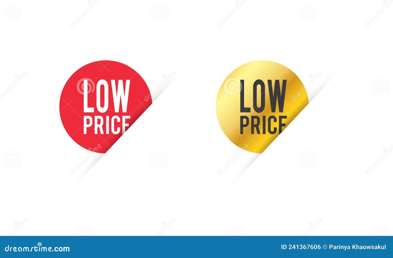 Low Price Circle Banners Set Stock Vector - Illustration of design ...