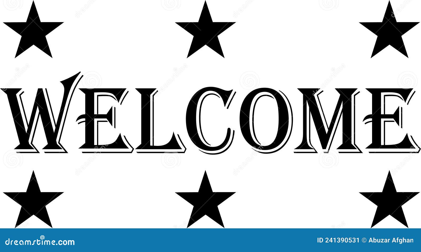 Welcome Text File Svg Jpeg Vector Cut File Stock Image - Illustration ...