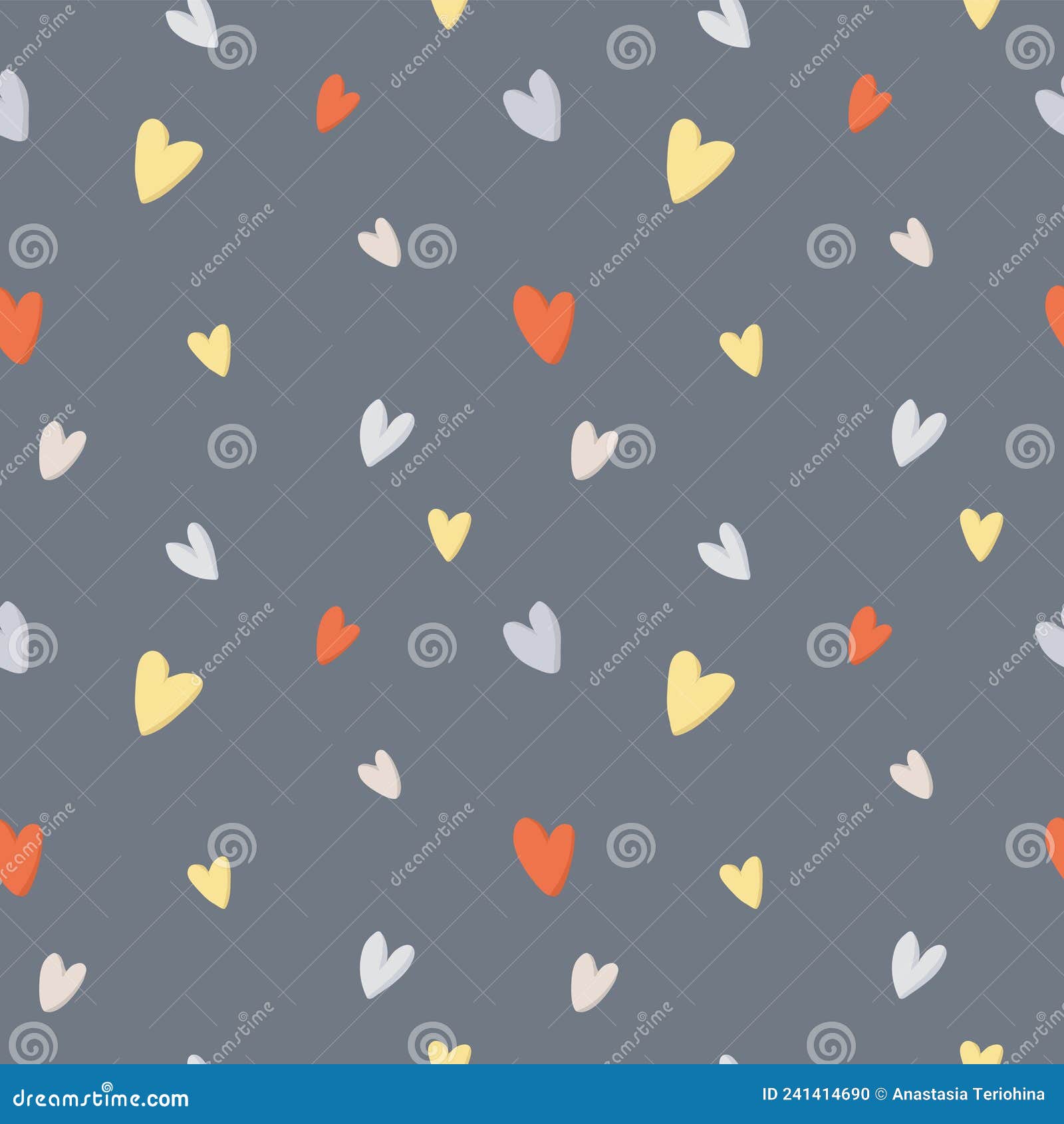 Seamless Pattern with Colorful Hearts Stock Vector - Illustration of ...
