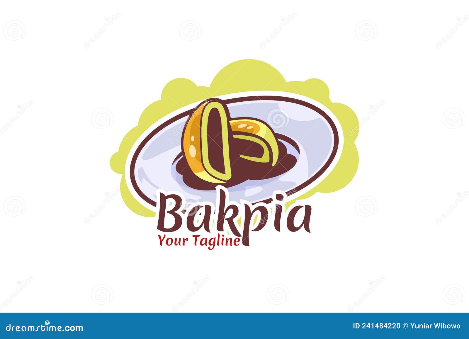 Kue Pia Or Bakpia Vector Illustration Isolated On White Background ...