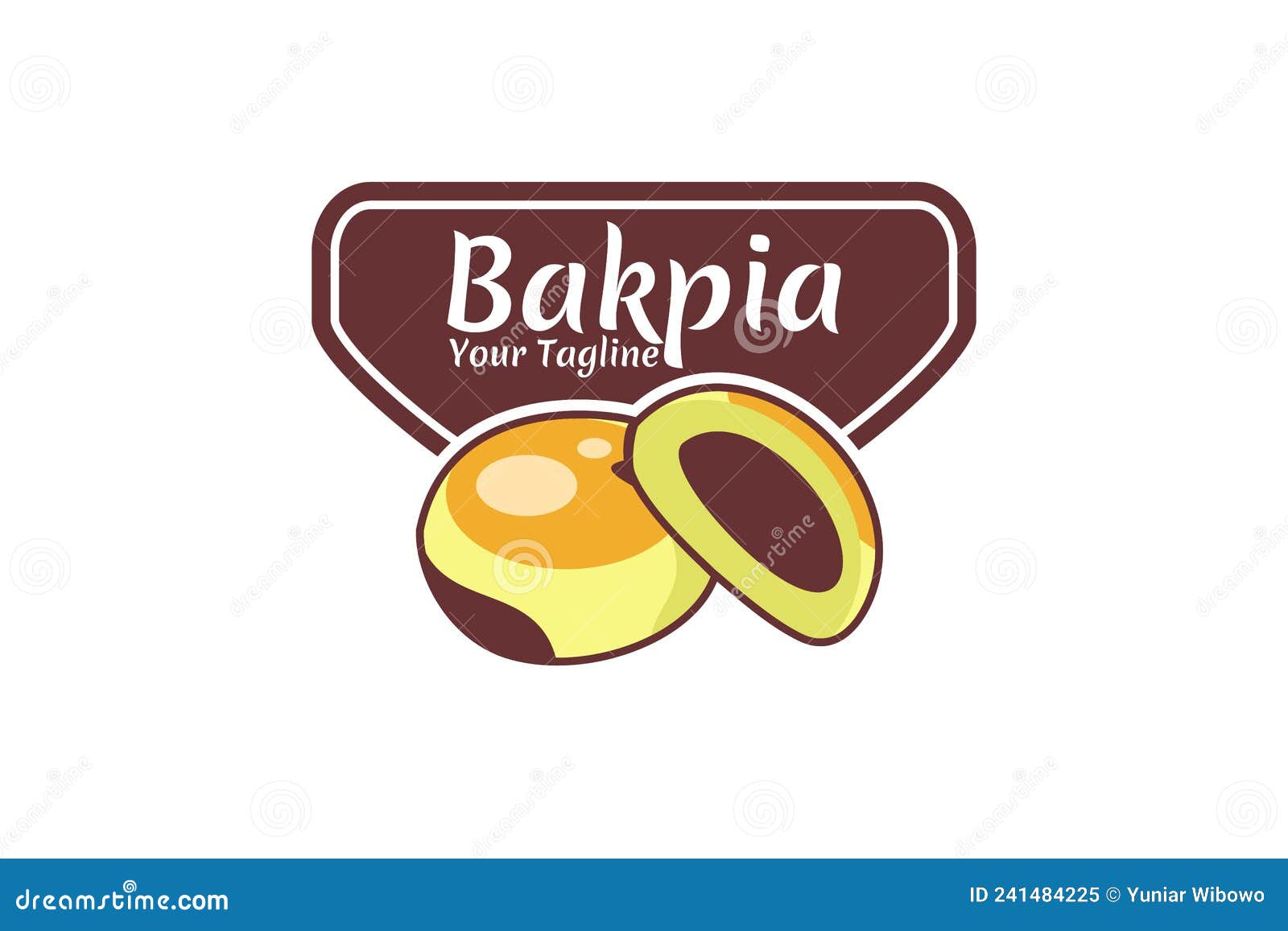 Bakpia Logo Design, Simple Bakpia Logo For Food Souvenir Shop. Vector ...