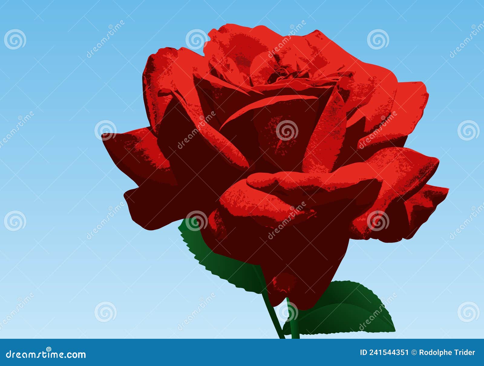Love Concept with Red Rose Symbol. Stock Illustration - Illustration of ...