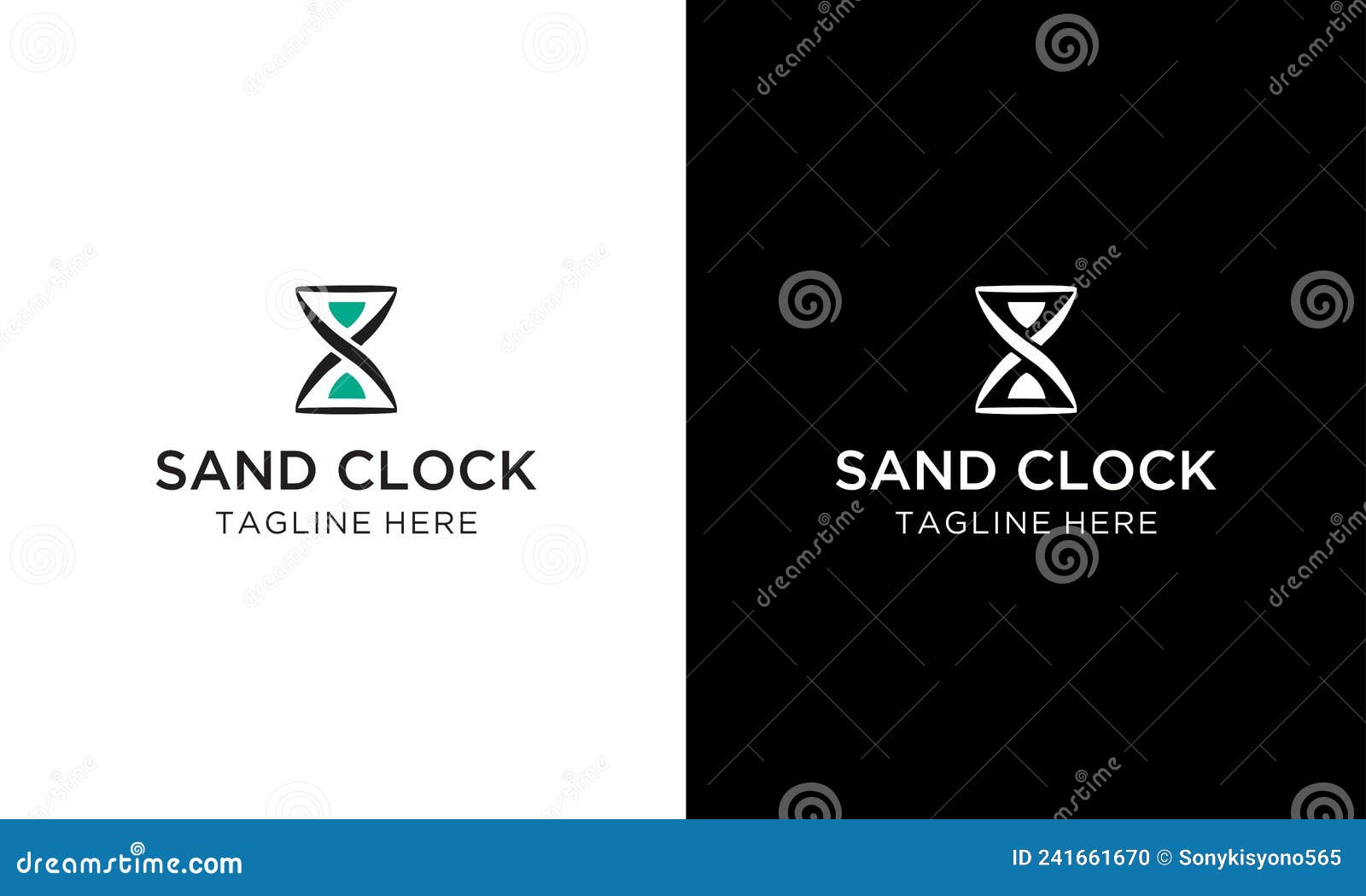 Abstract Sand Clock Logo Design Vector Stock Vector - Illustration of ...