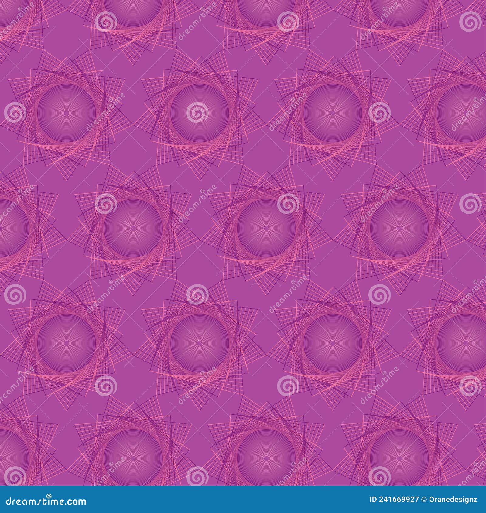 Abstract Geometric Optical Illusion Ornamental Seamless Background with ...