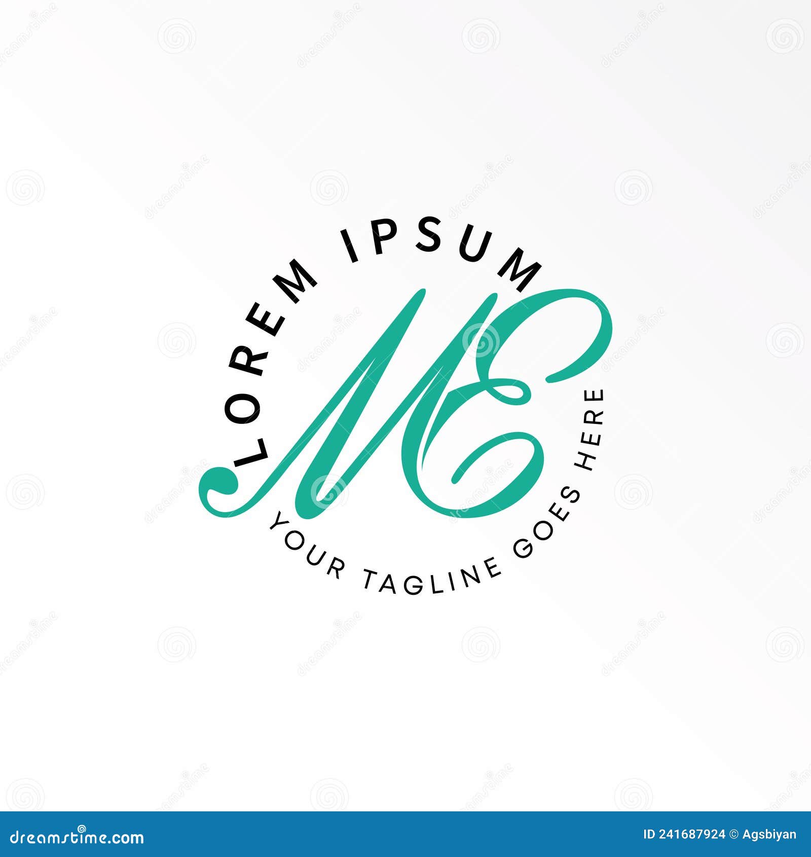 Letter ME Script Font in Connected Logo Design Abstract Concept Vector ...