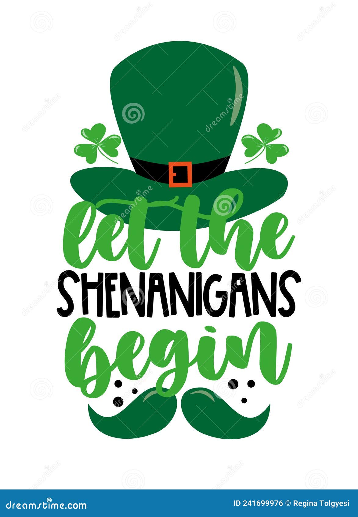 Let The Shenanigans Begin. Hand Lettering Vector Illustration ...