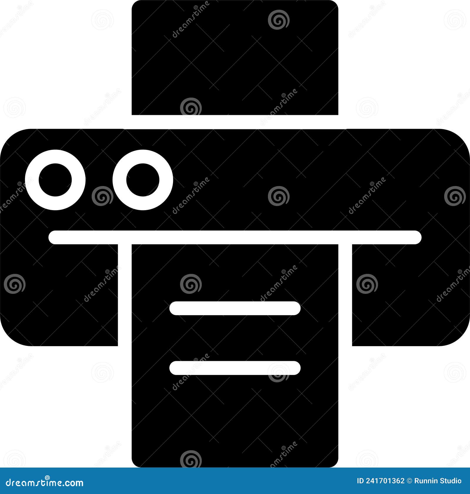 Printer Folder Icon stock vector. Illustration of internet - 241701362