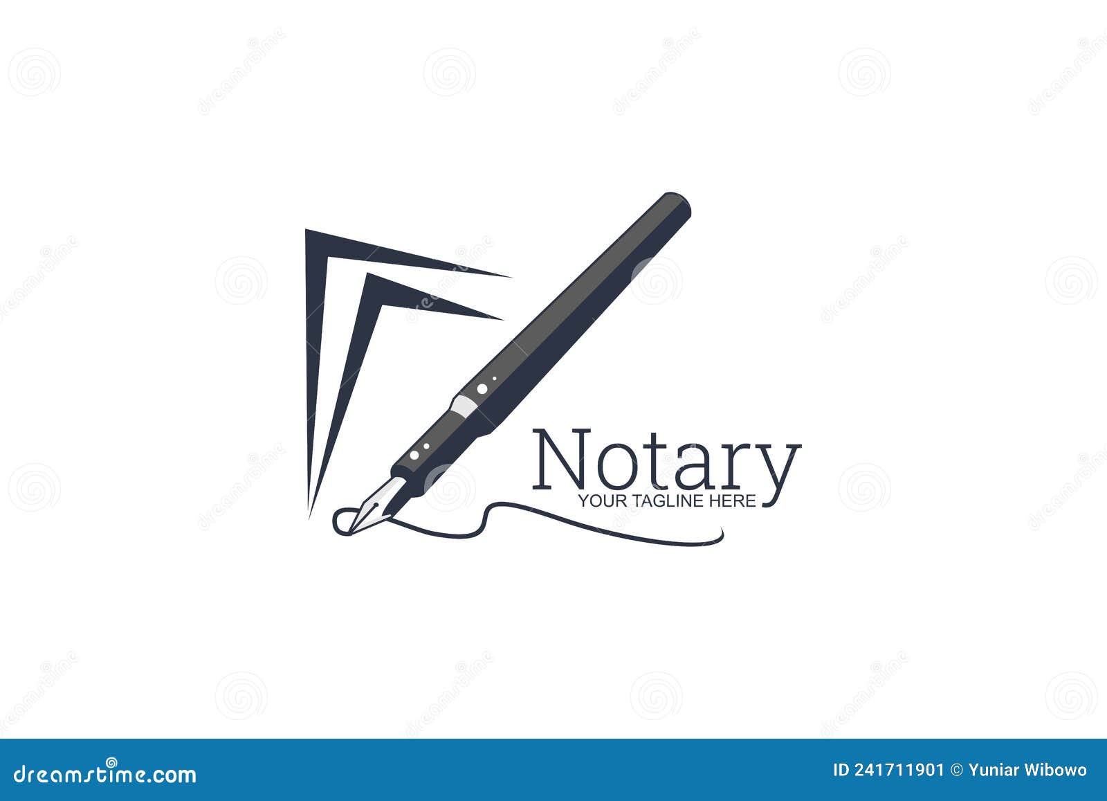Notary Public Logo Vector Illustration. Stock Vector - Illustration of ...