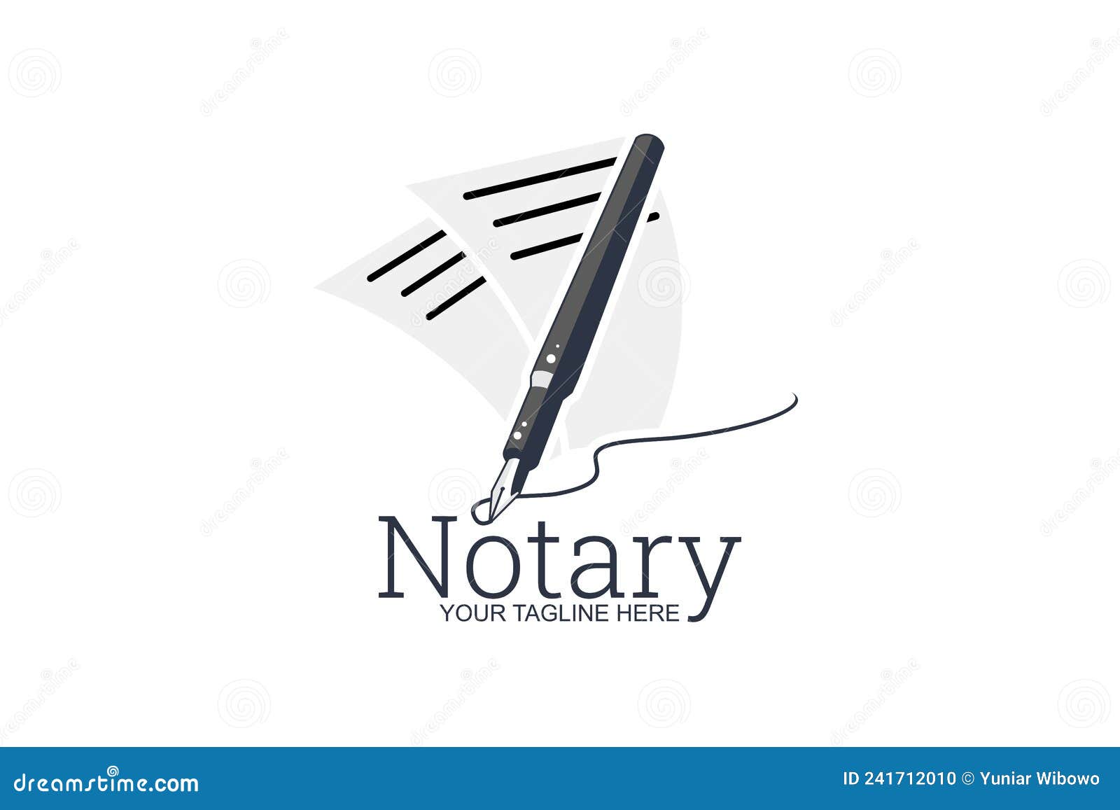Notary Public Logo Vector Illustration. Stock Vector - Illustration of ...