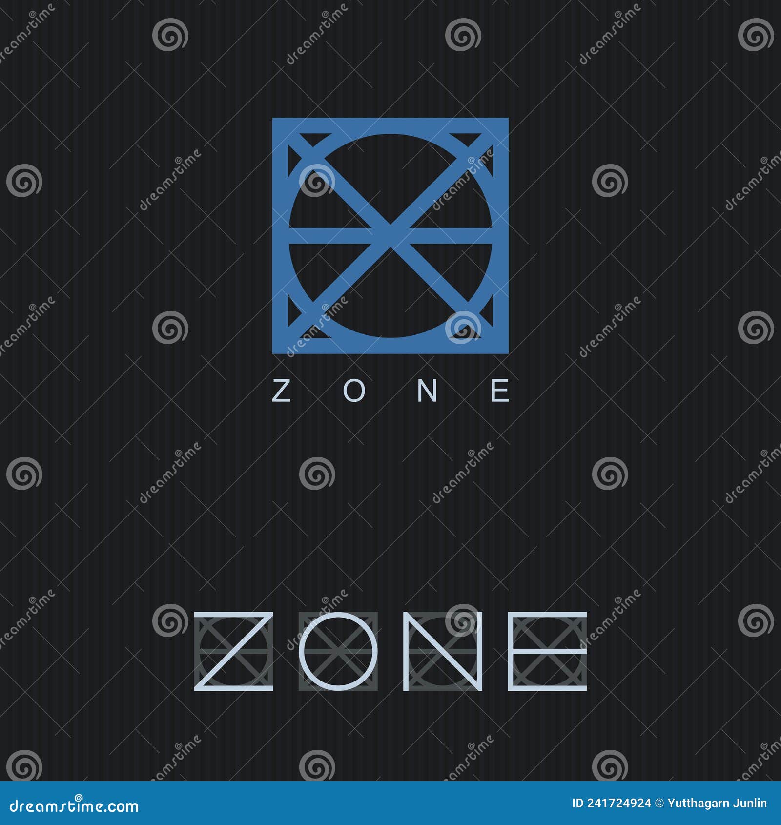Blue Zone Logo - Vector stock illustration. Illustration of limit ...