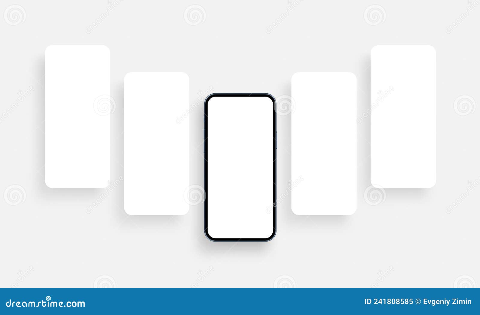 Smartphone Mockup with Blank Mobile Web Pages Stock Vector ...