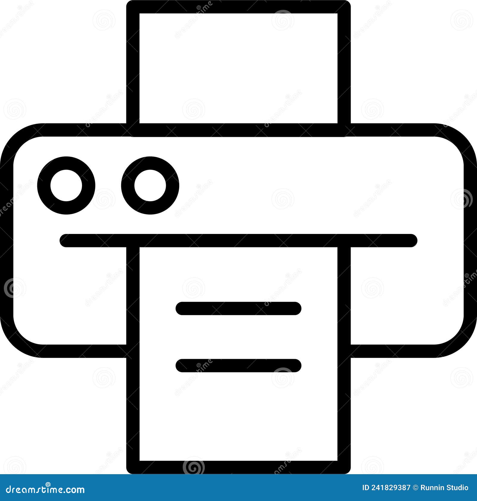 Printer Folder Icon stock vector. Illustration of office - 241829387